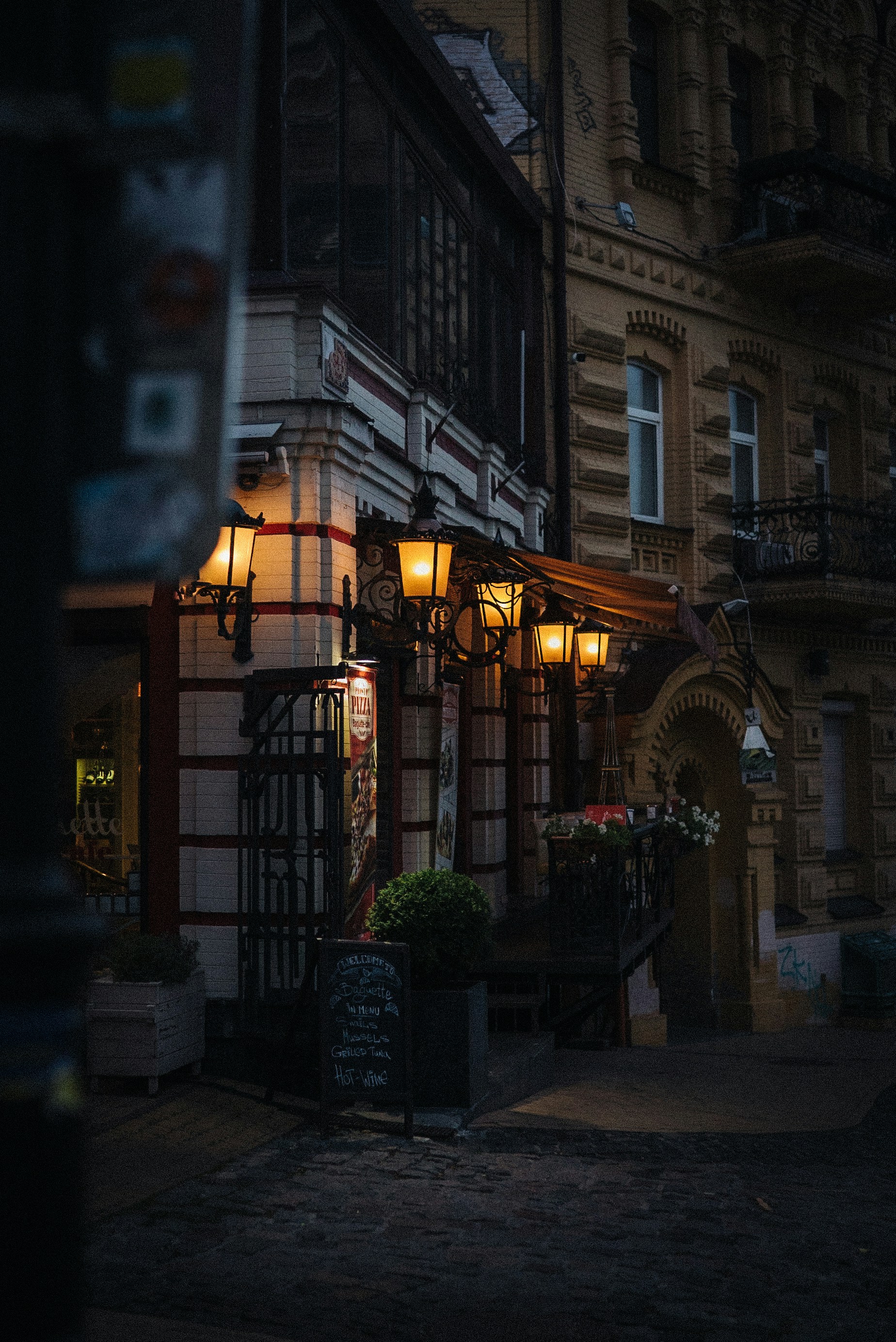 Illuminated Charm of Urban Evenings