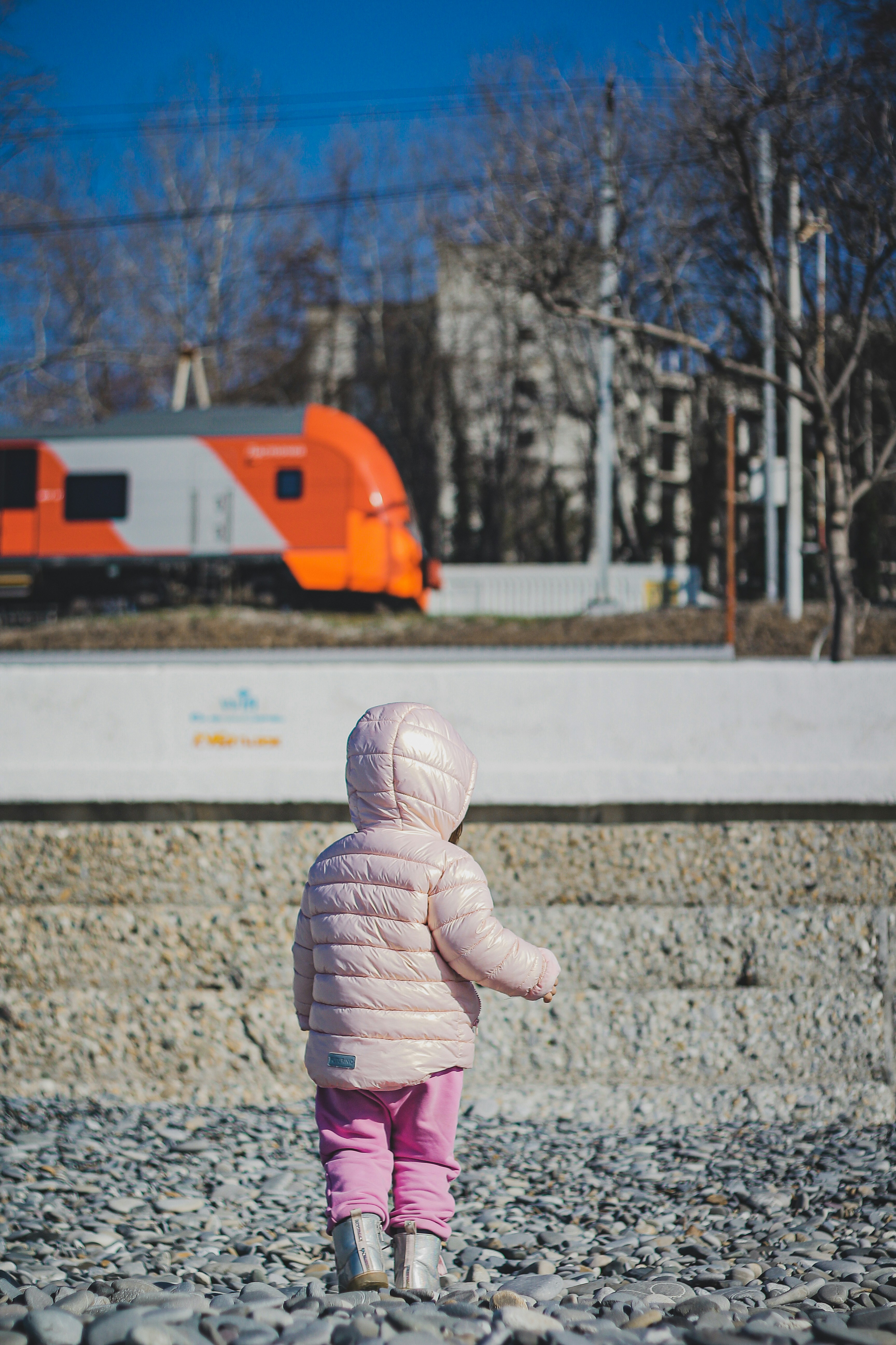 Pink-clad Explorer at the Railside