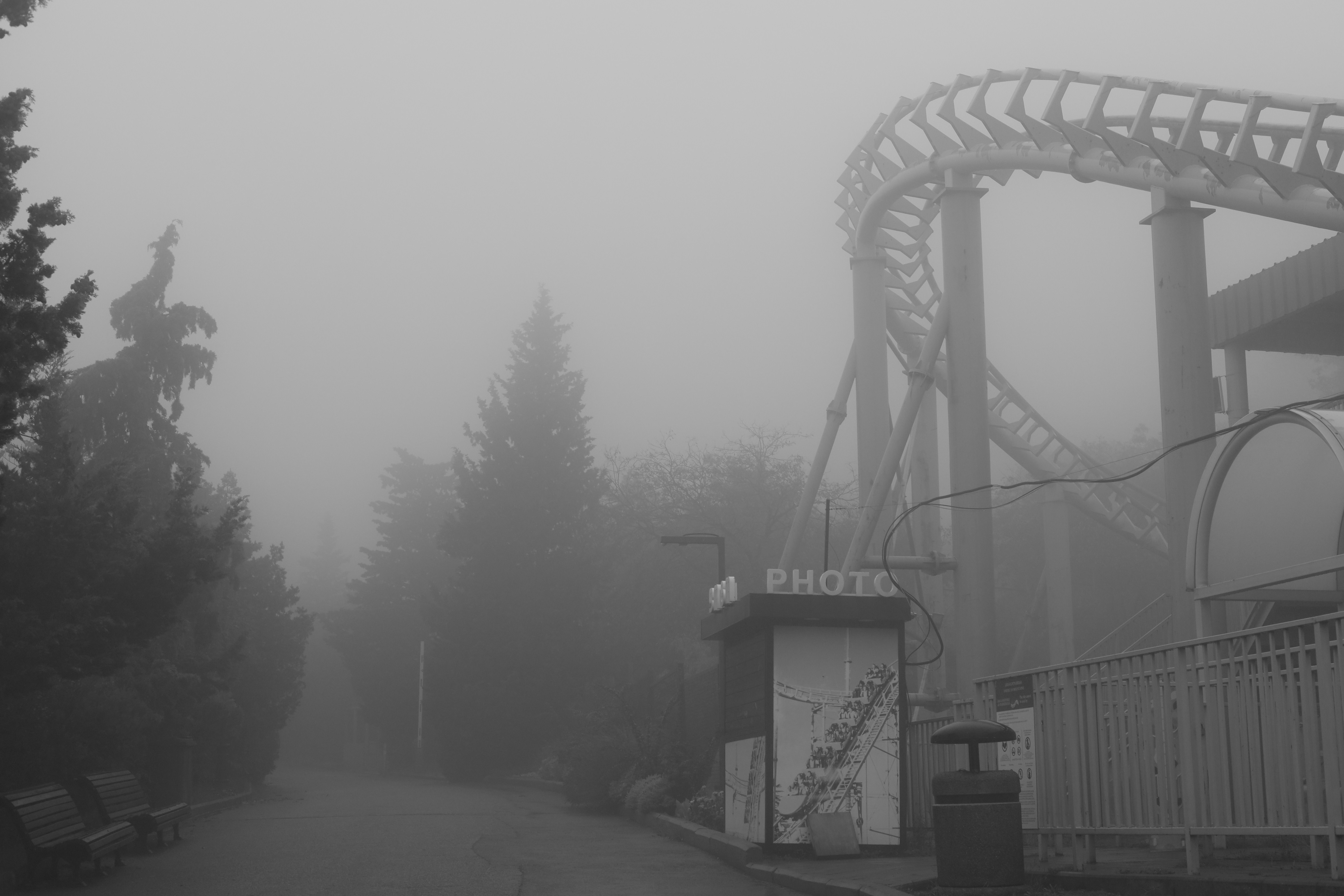 Mist on the Midway: Silence Near the Coaster's Curve