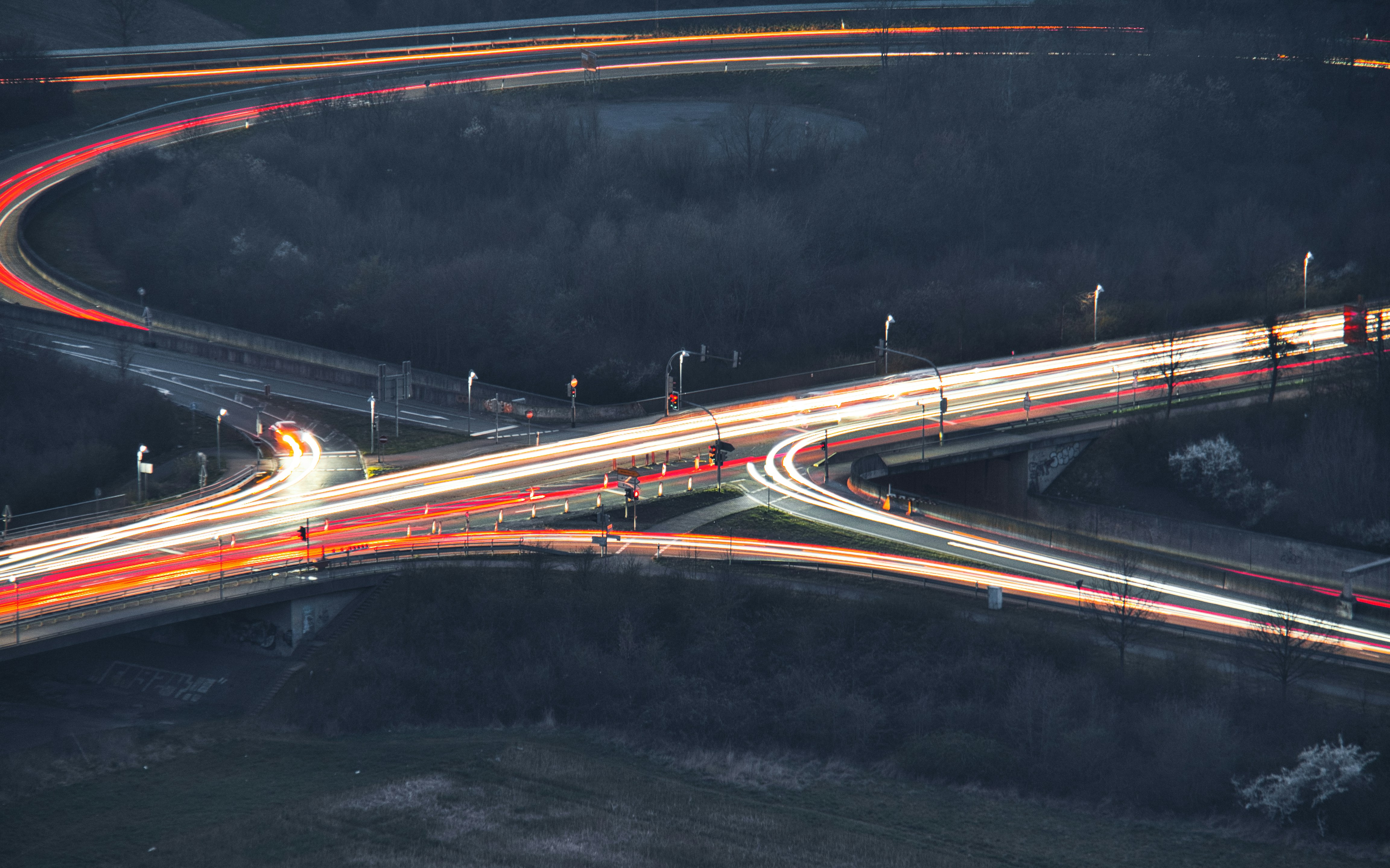 Symphony of Urban Light Trails