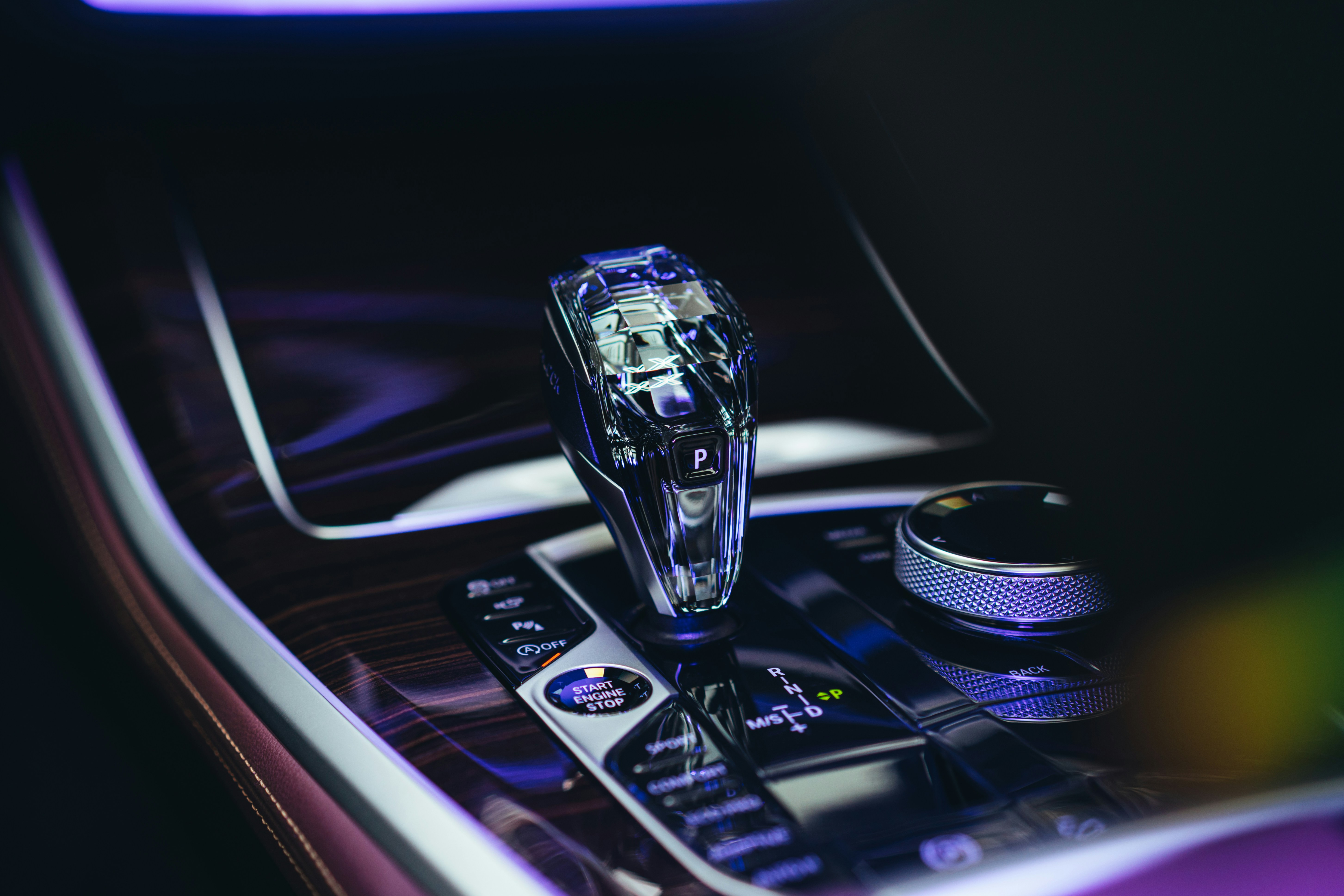 a close up of a remote control in a car