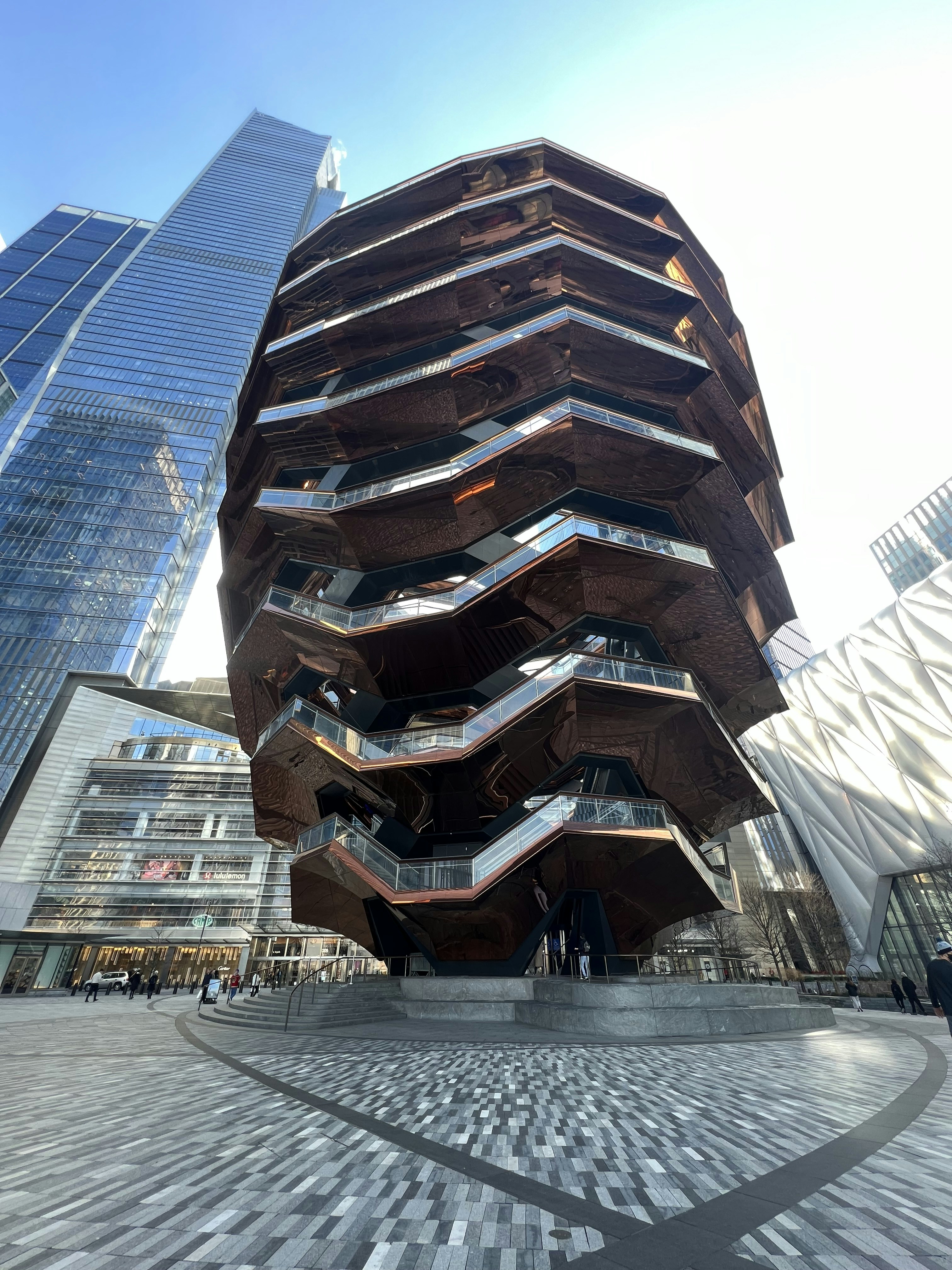 a tall building with a lot of windows on top of it