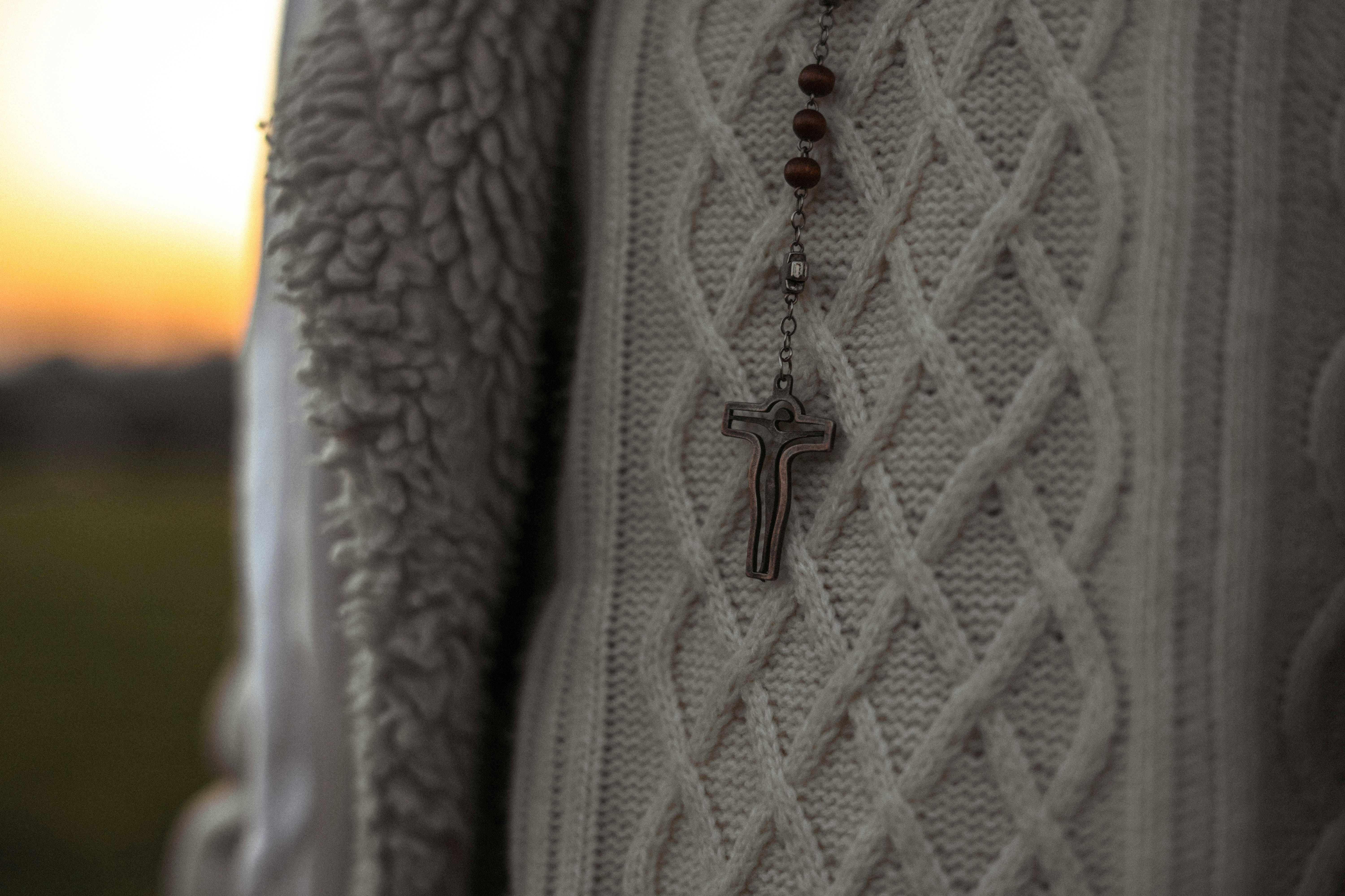 Crooked Cross: A Quiet Moment with Knitted Light