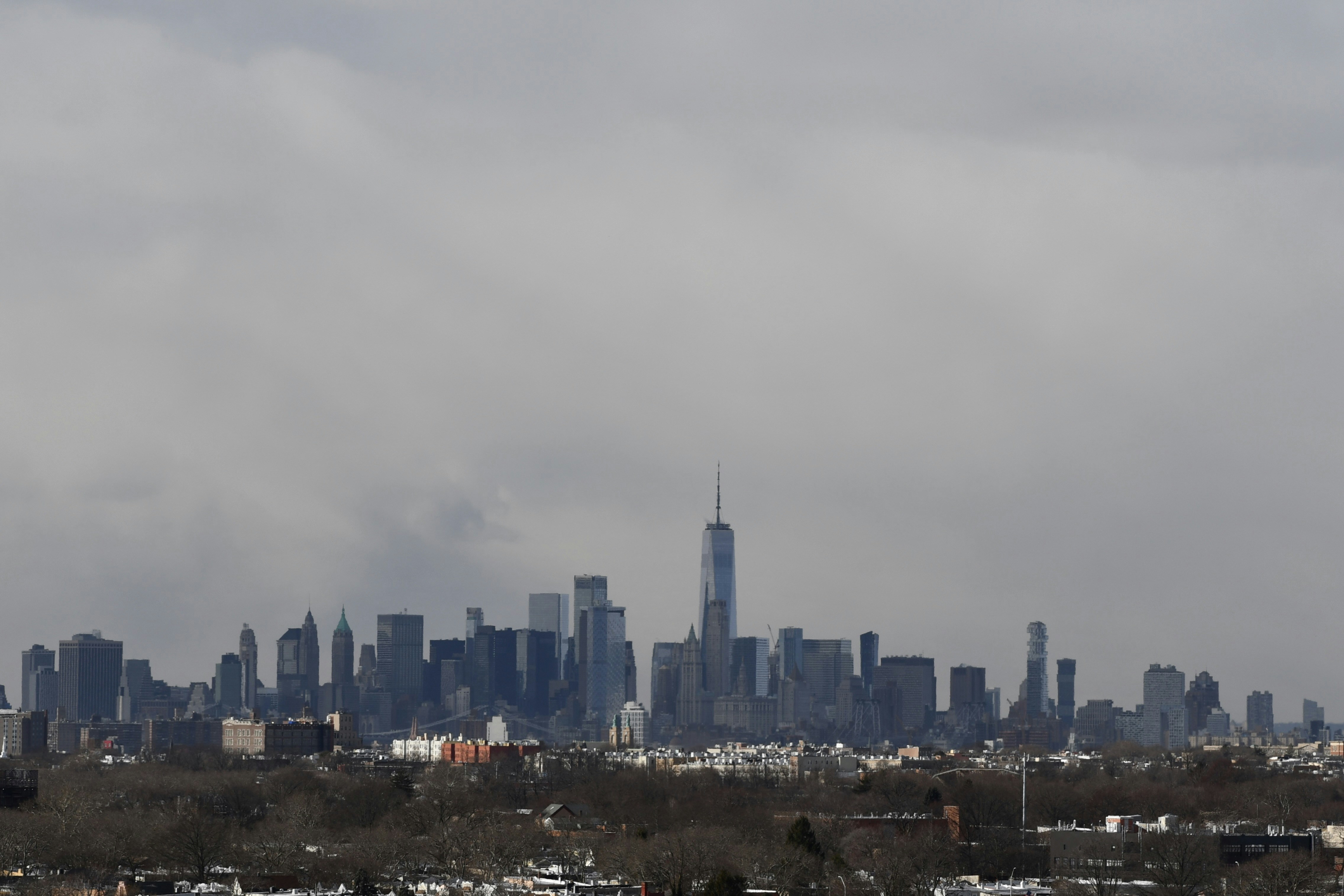 Urban Silhouette Against a Brooding Sky