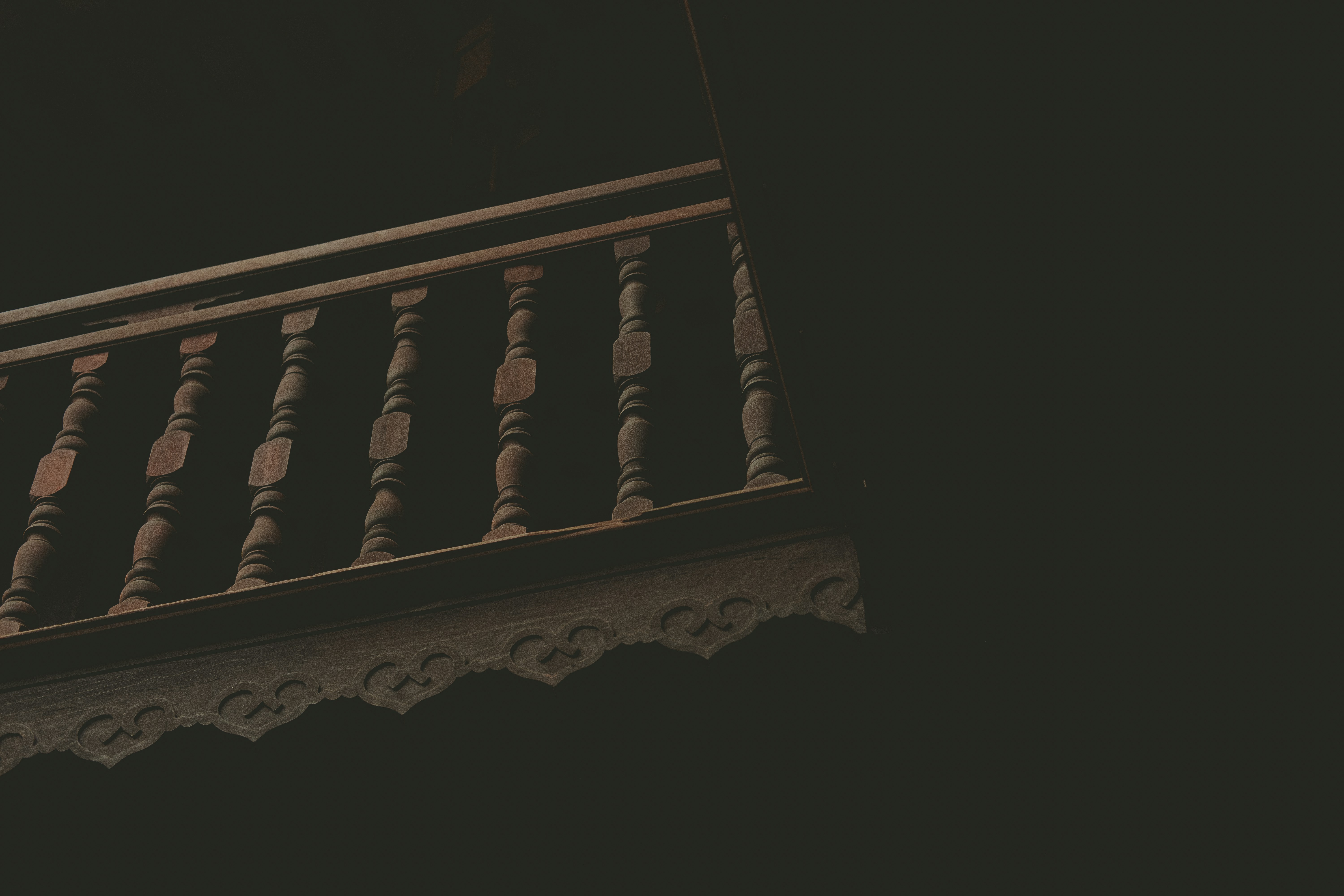 A close up of a balcony railing at night photo – Free Balcony Image on ...