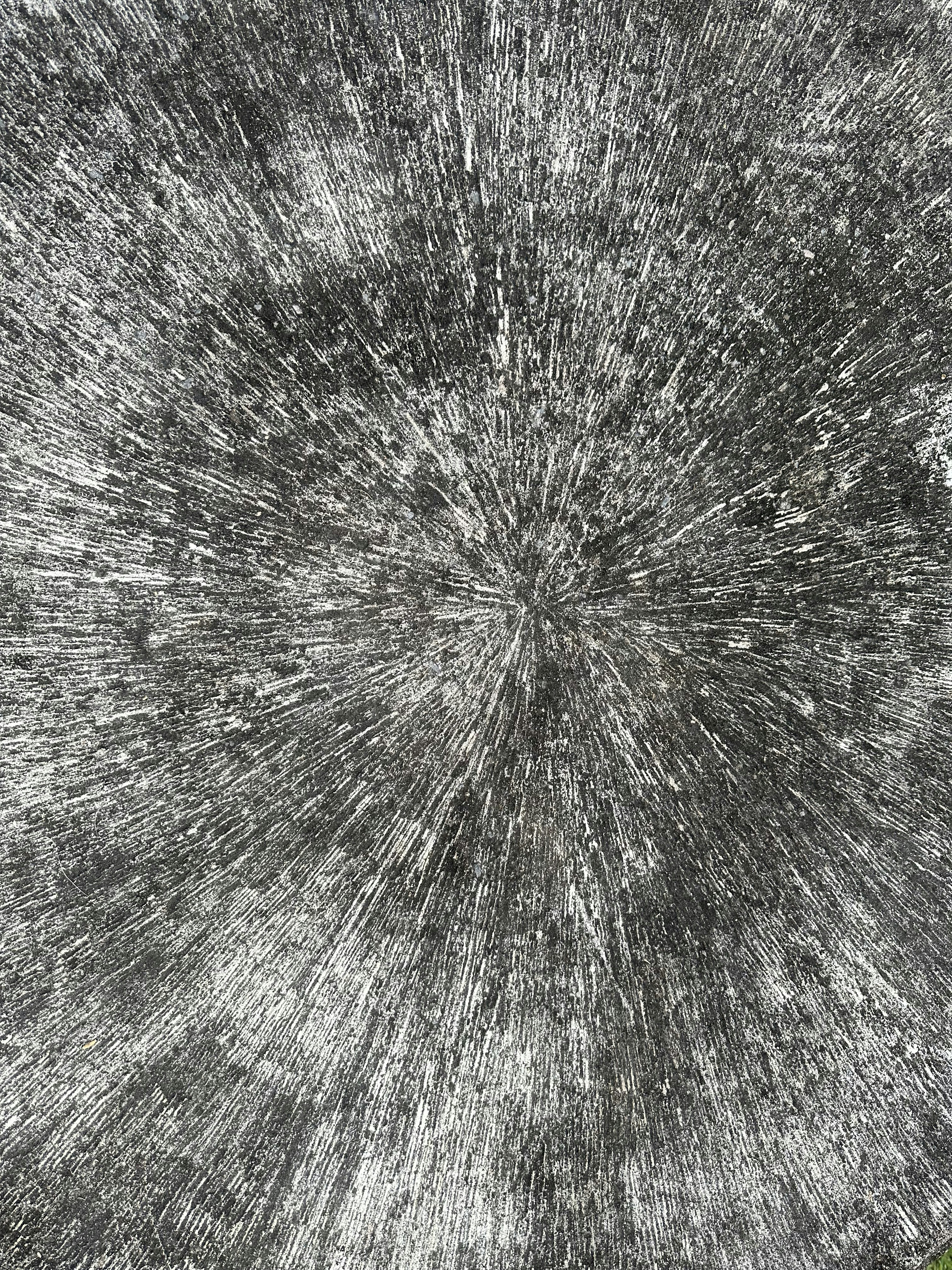 Radial Grain: Center-Stamped Texture Burst