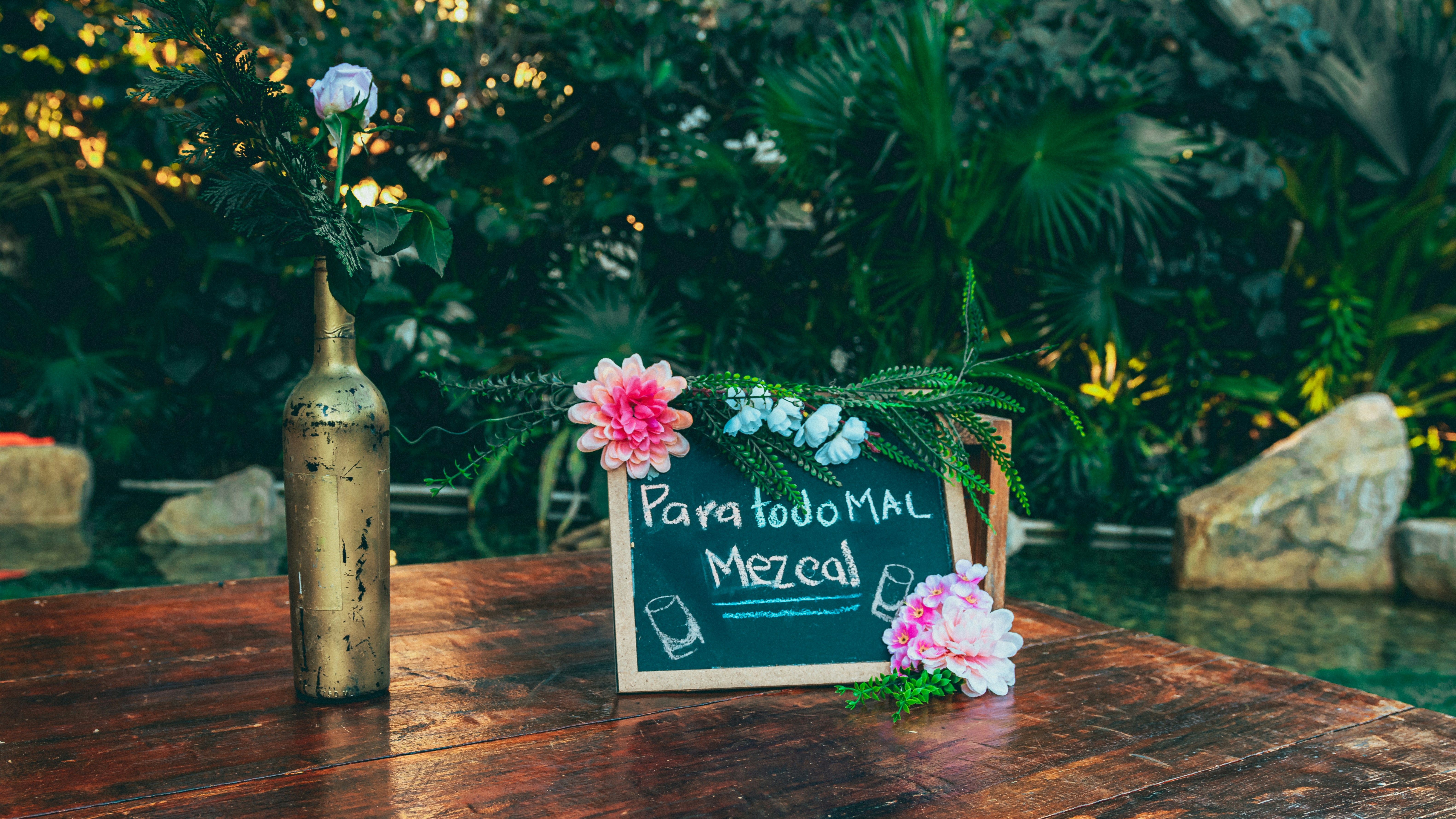 Floral Chalkboard Toast by the Rustic Table