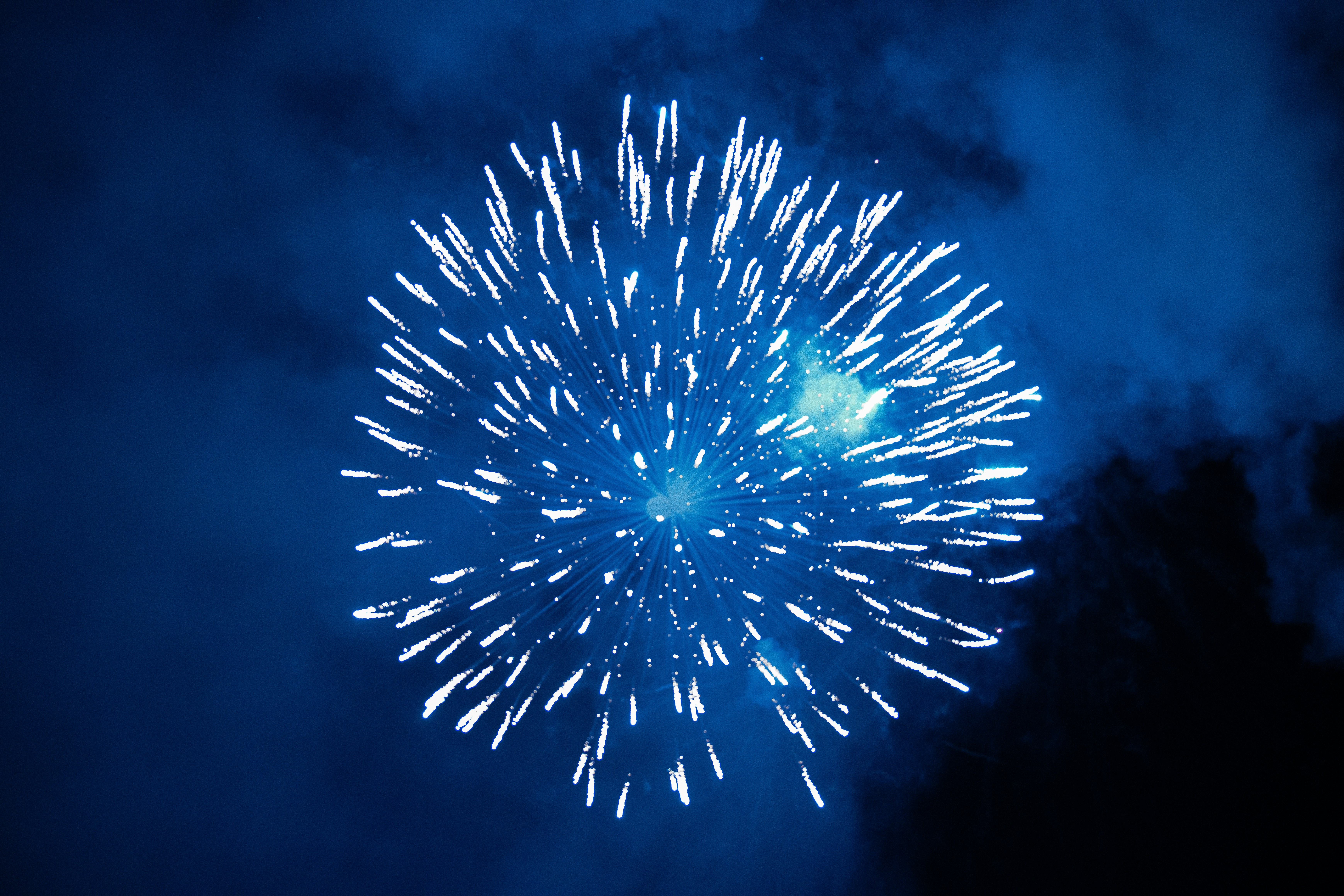 Azure Crown Over a Smoky Night Ridge