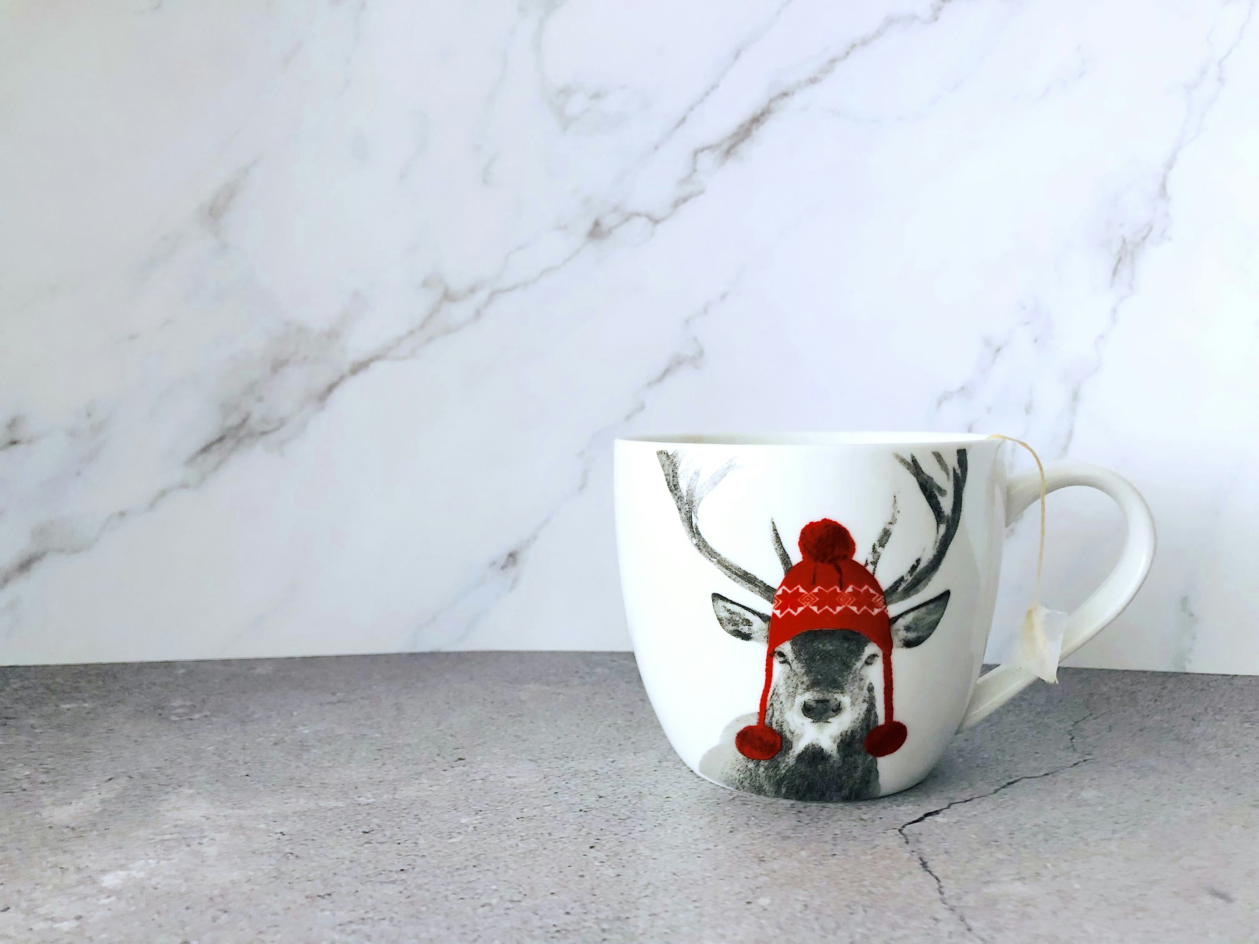 Ceramic Mug with Reindeer Faceful of Winter Charm