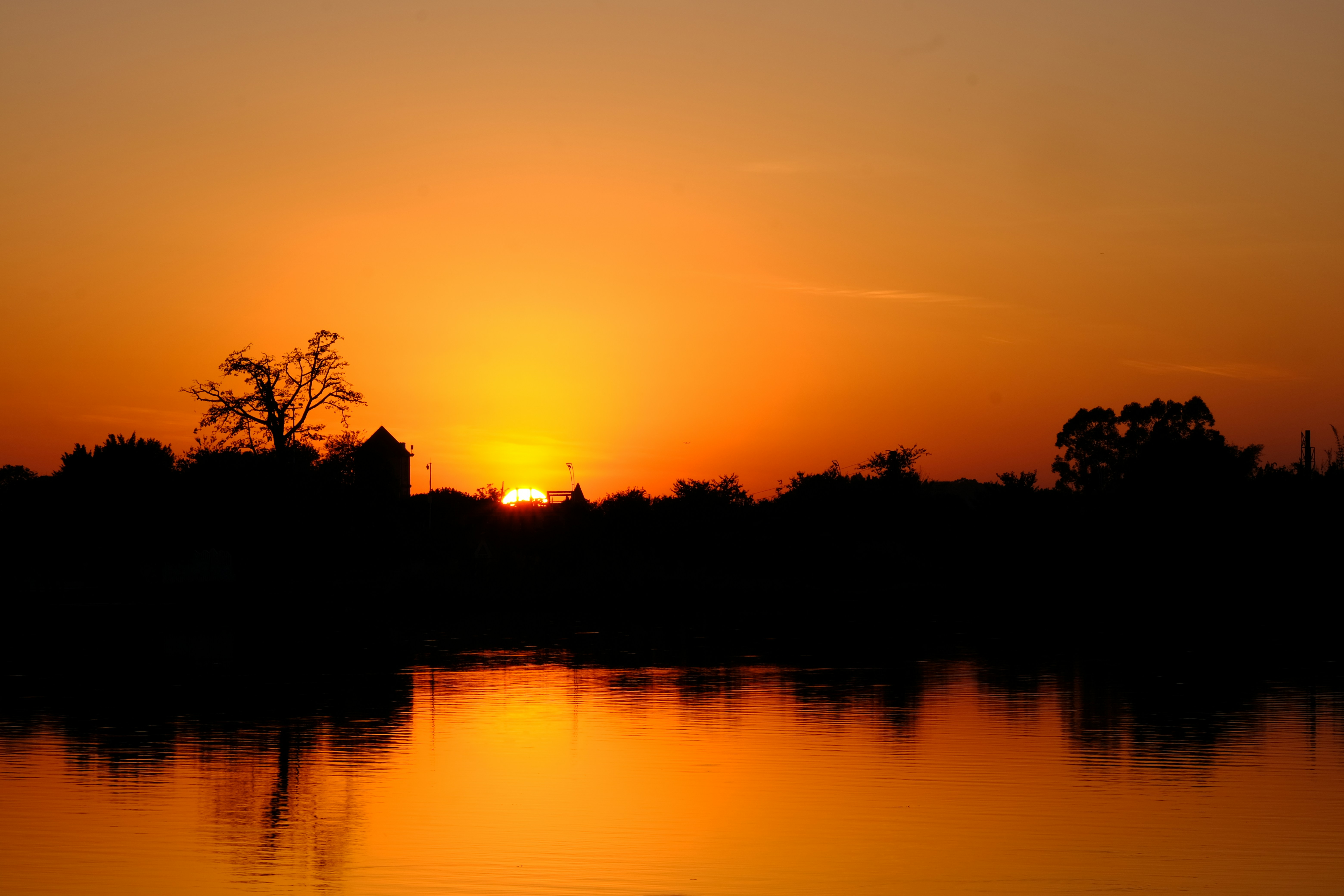 Sunset above the river.
