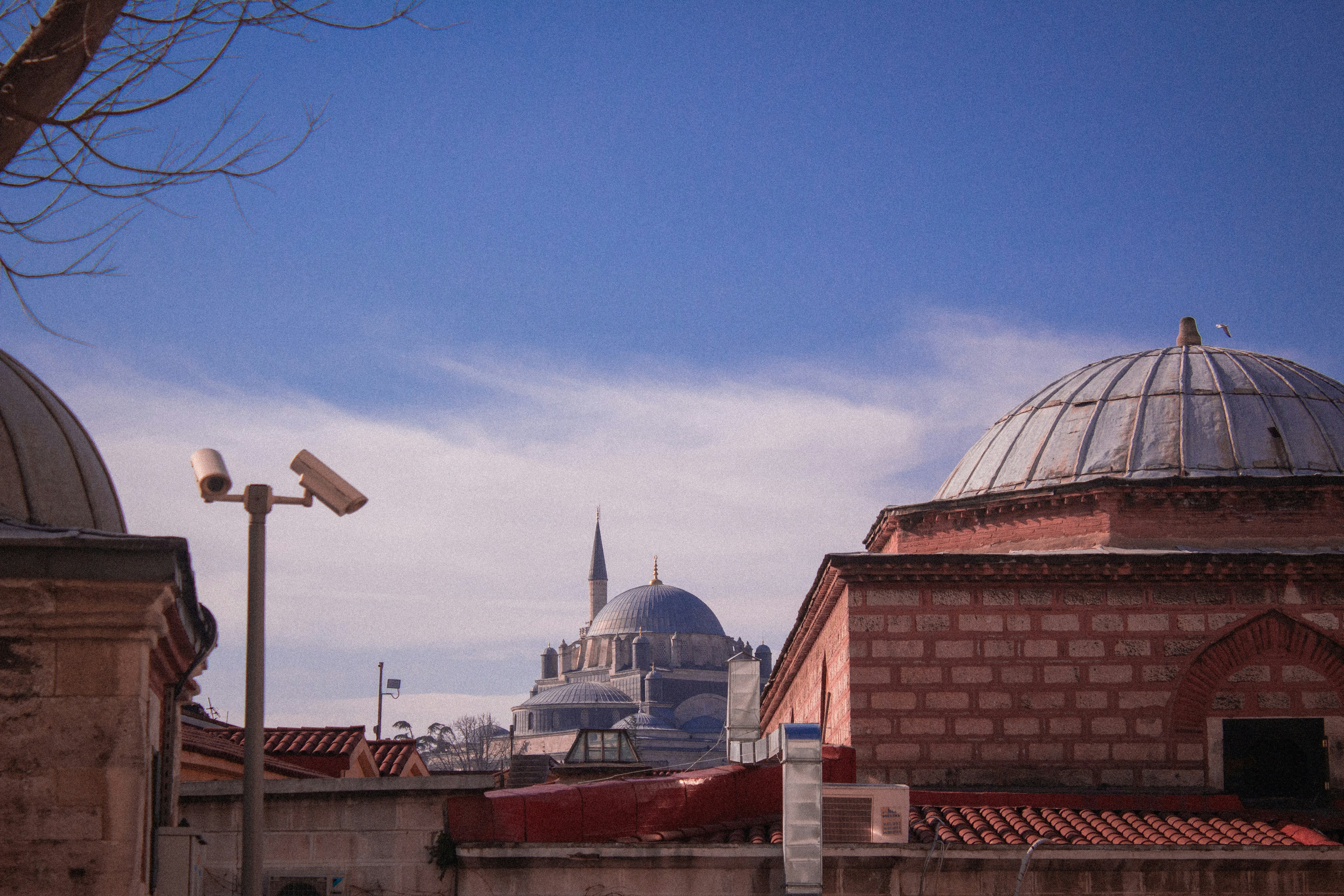 a view of a building with a dome on top of it