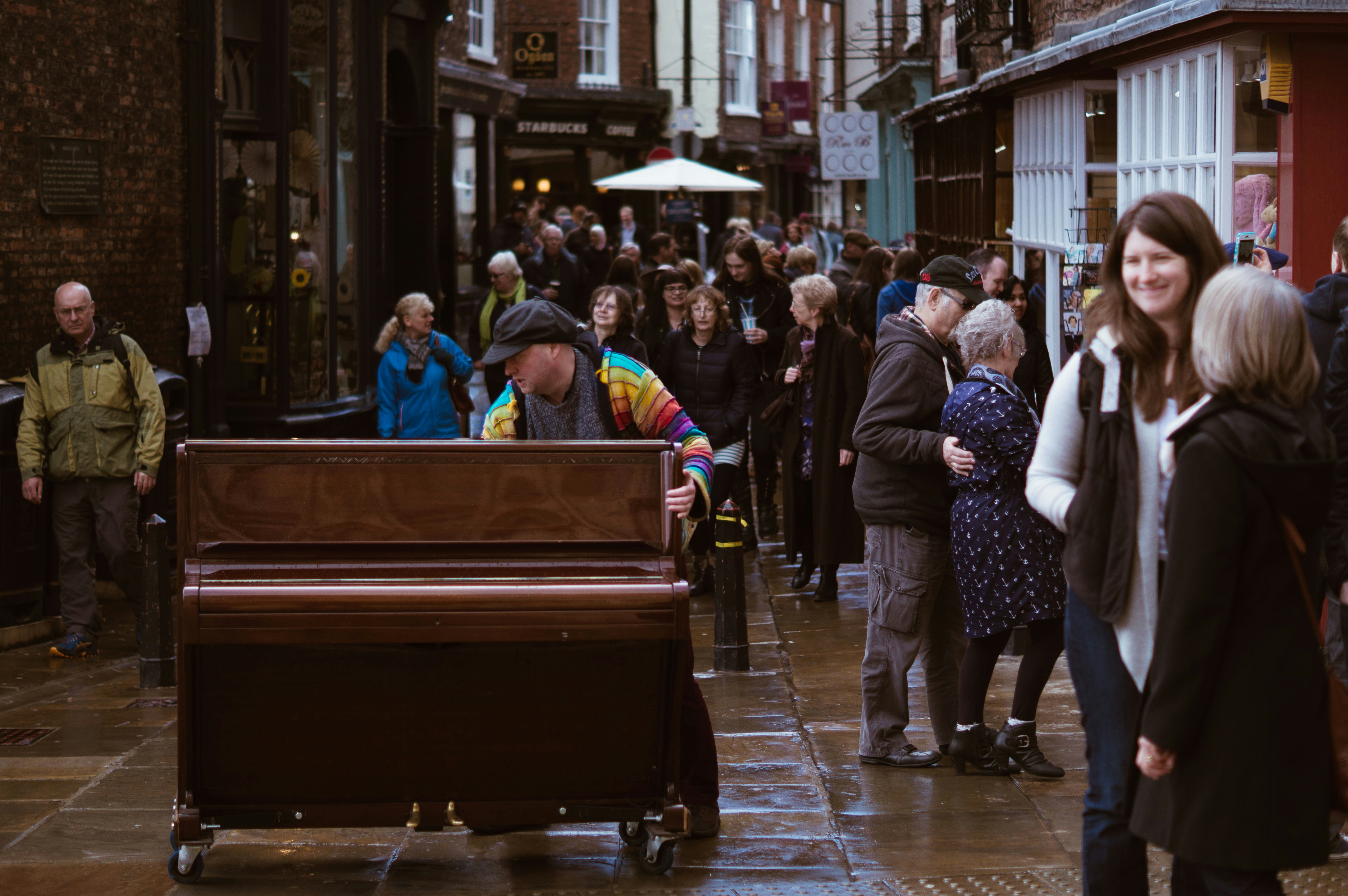 Melody Amidst the Crowd: A Street Performance Experience