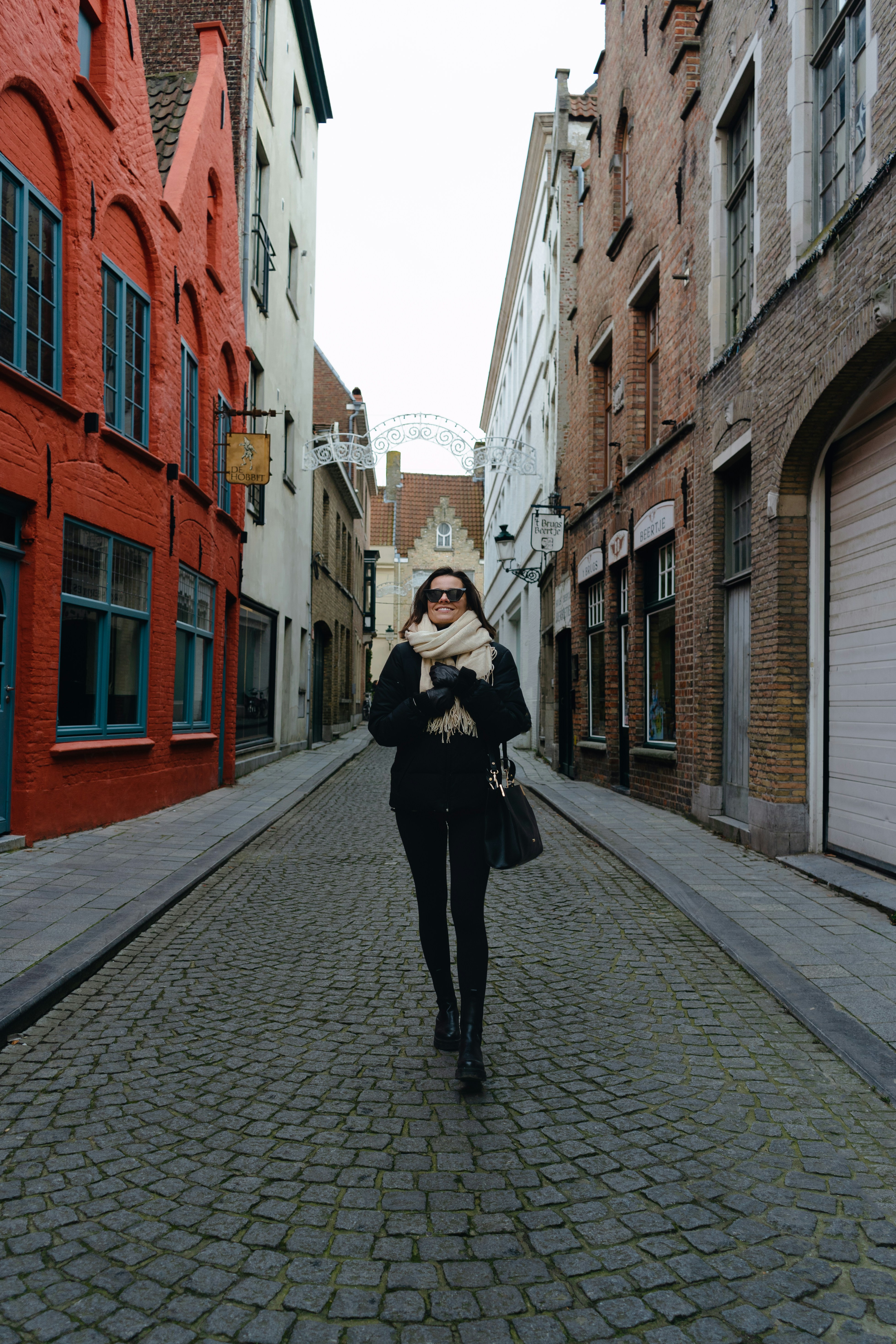 Cobblestone Corridor Portrait: Center Street Walk