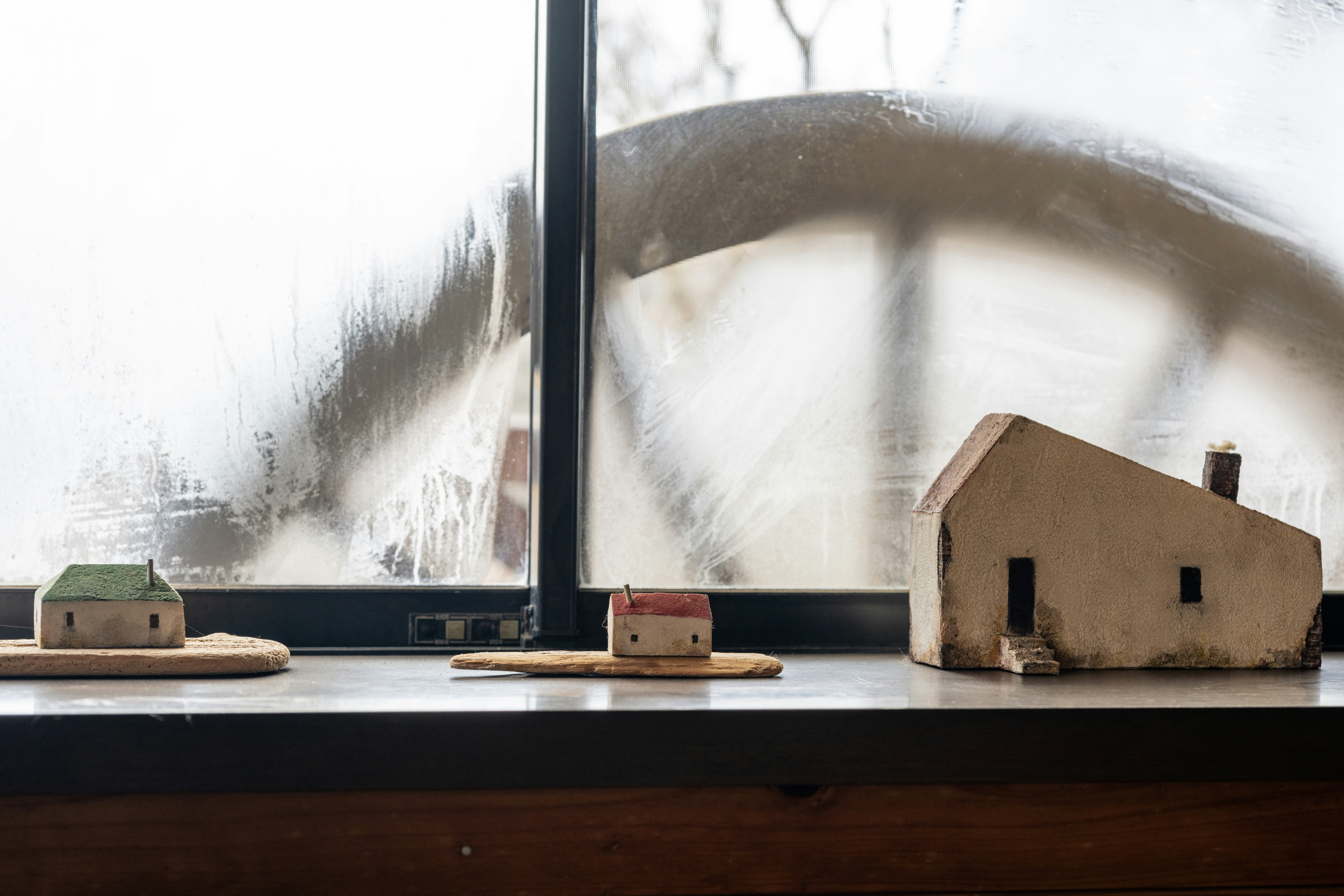 Miniature Village on a Window Sill