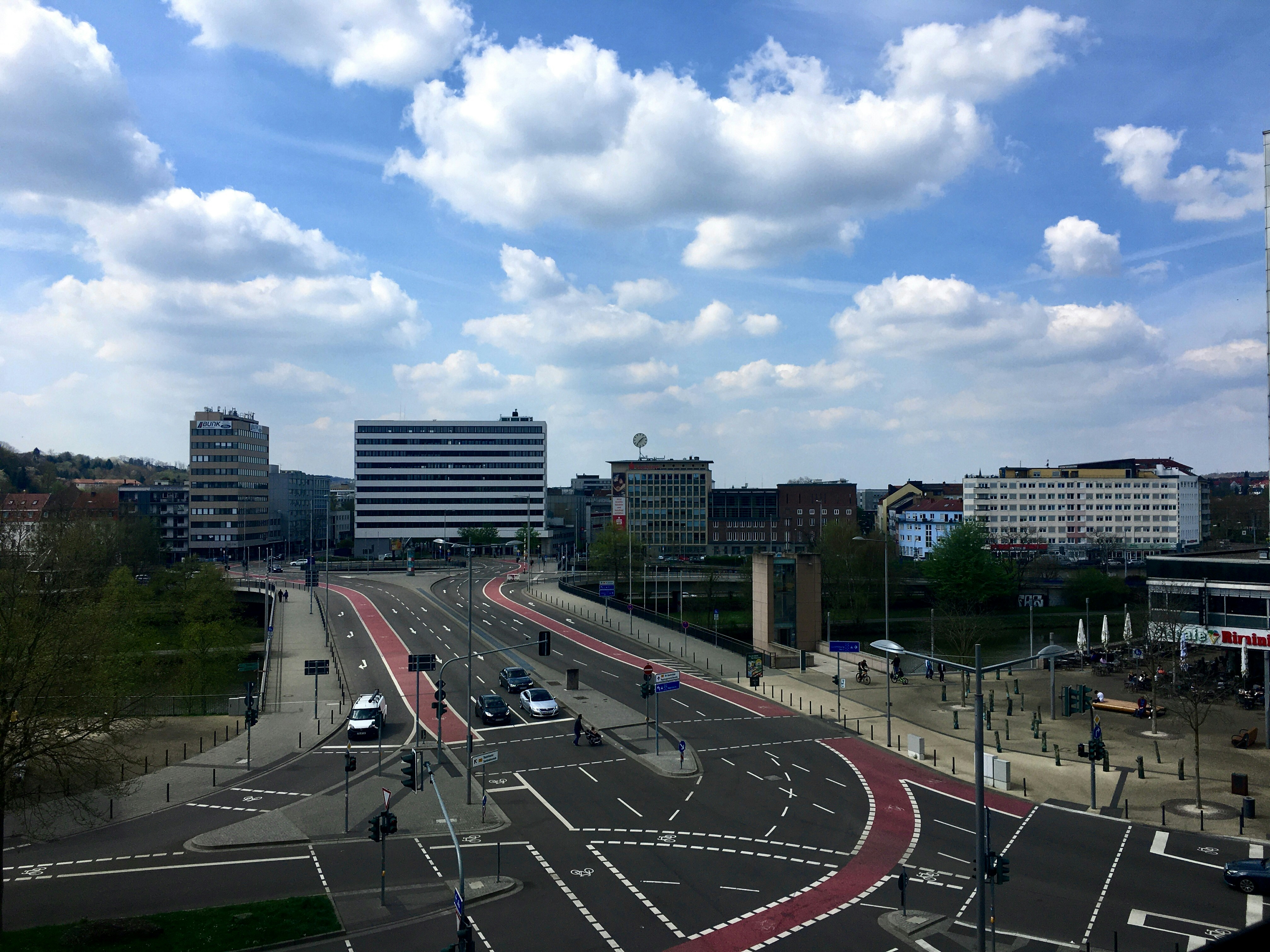 roads in Germany | a view of a city street with a sky background