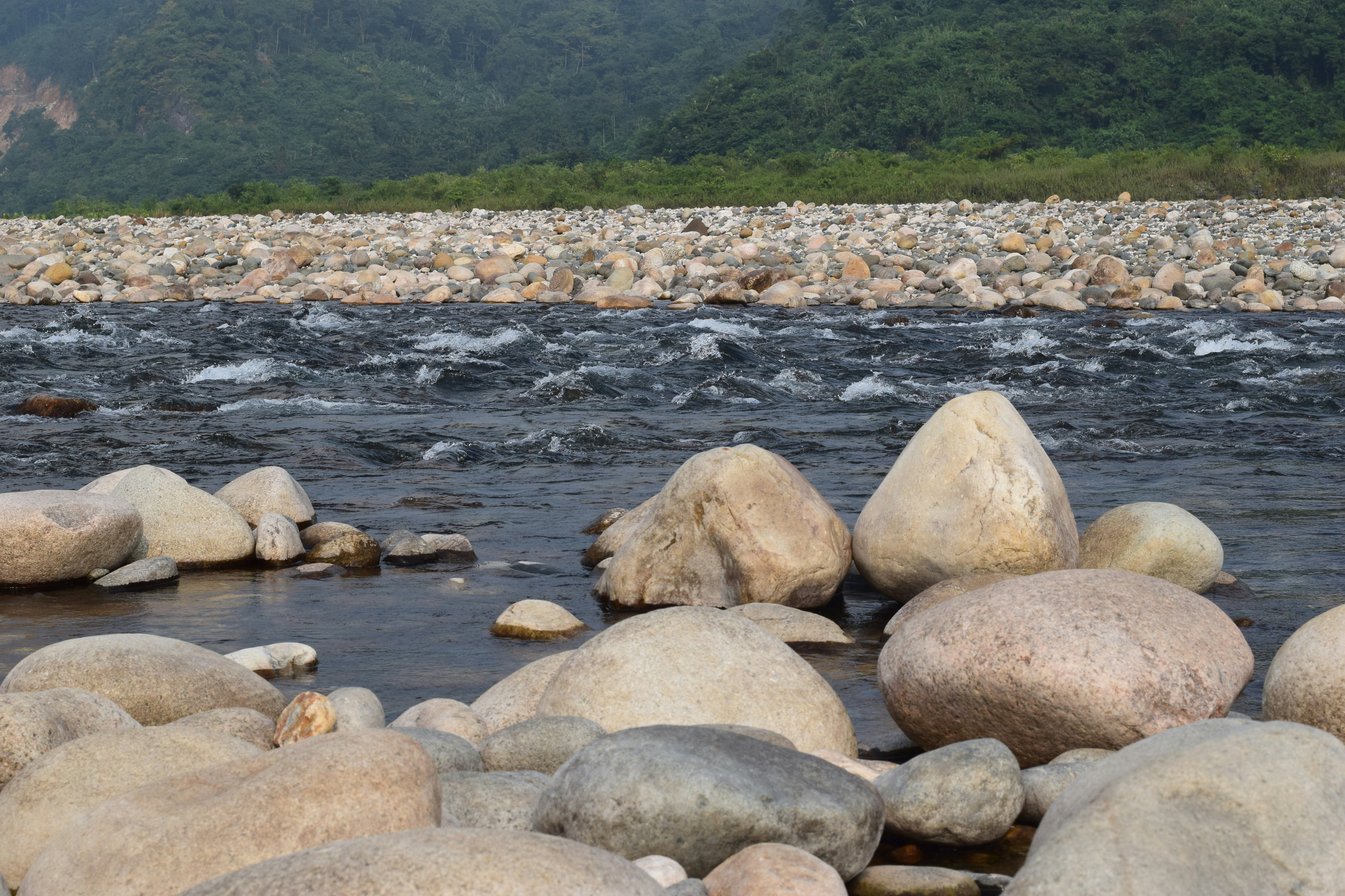 A river with lots of rocks in it photo – Free Bholaganj sada pathor ...