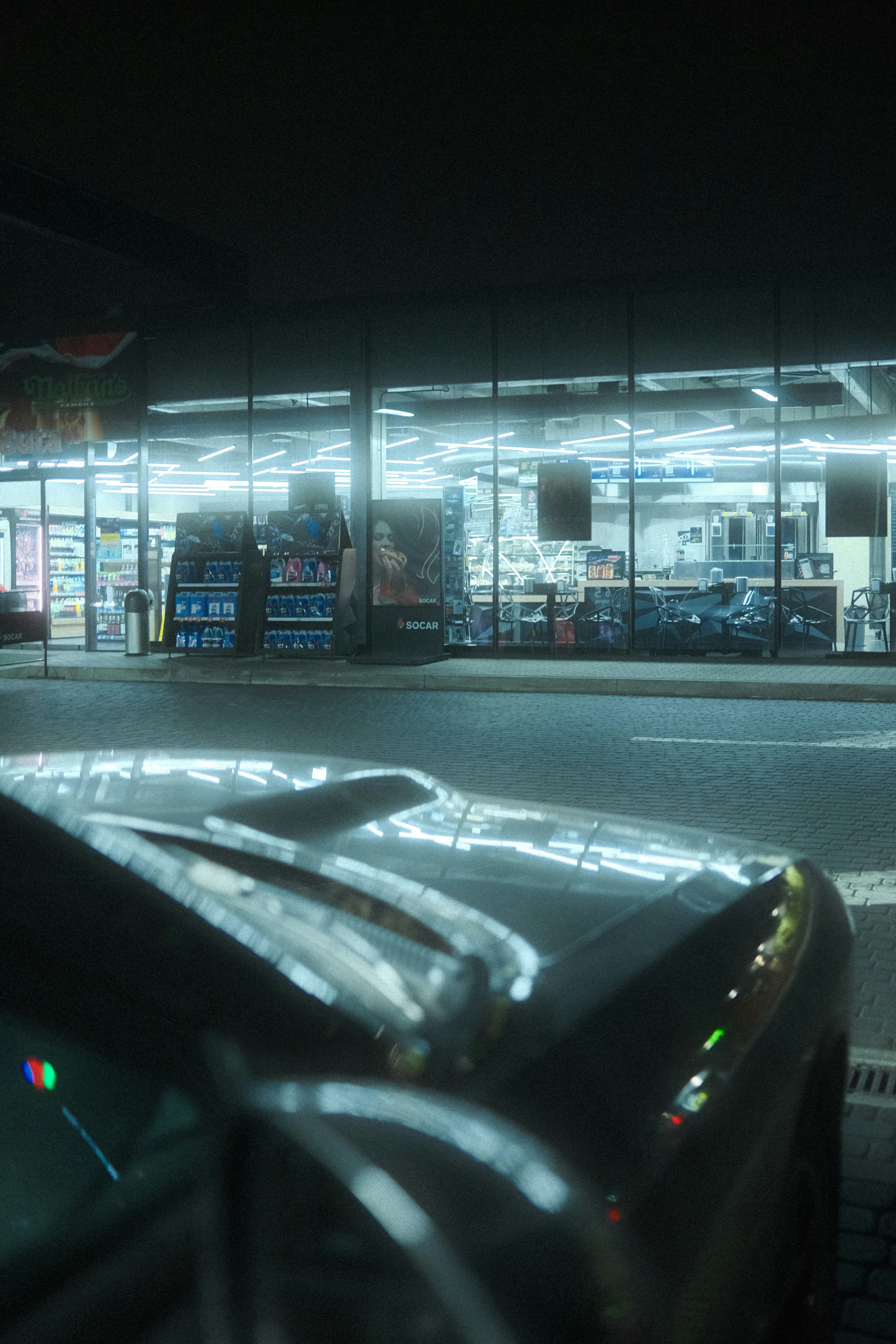 Store Parking Lot At Night