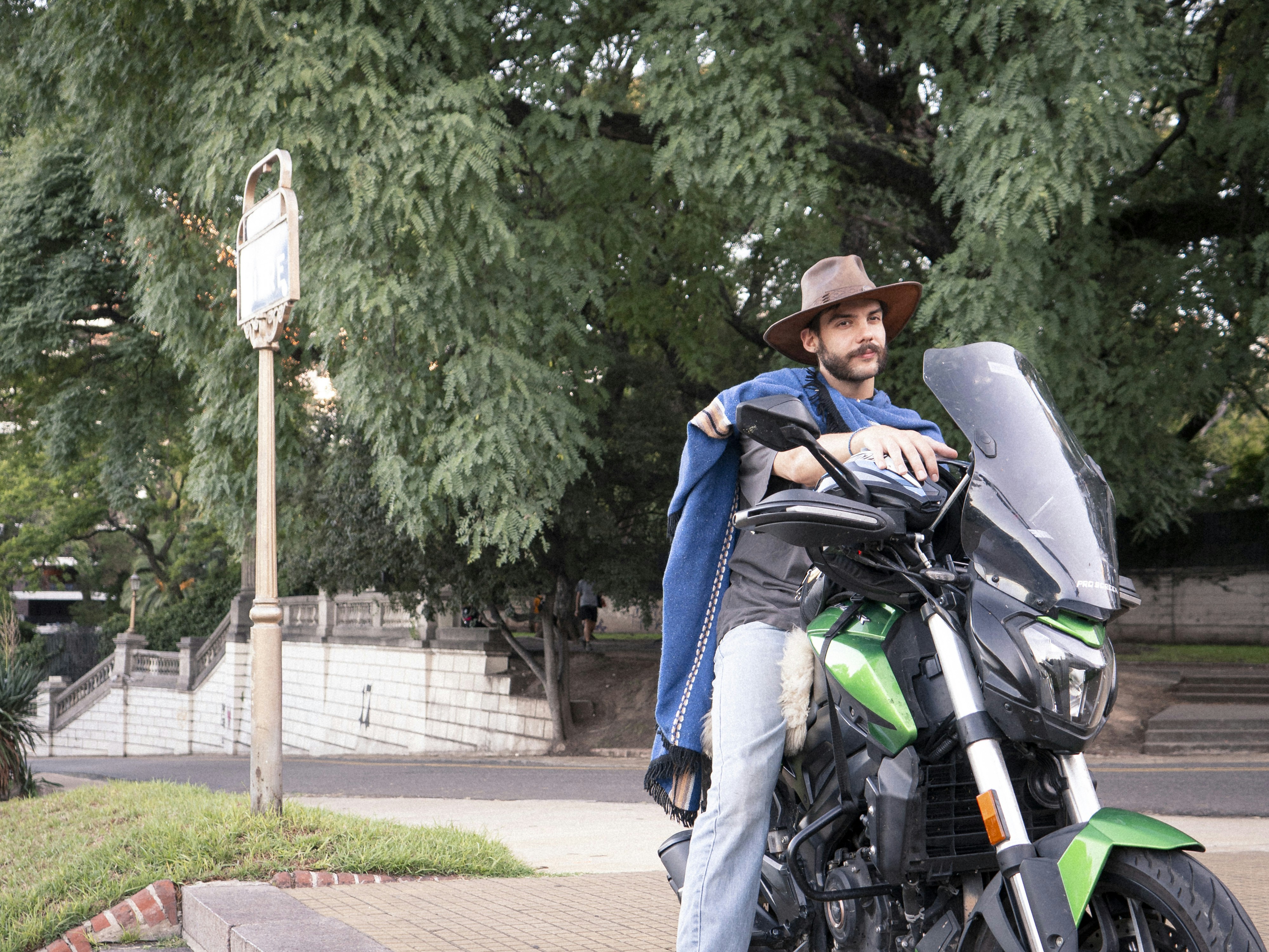 Urban Cowboy on a Green Machine