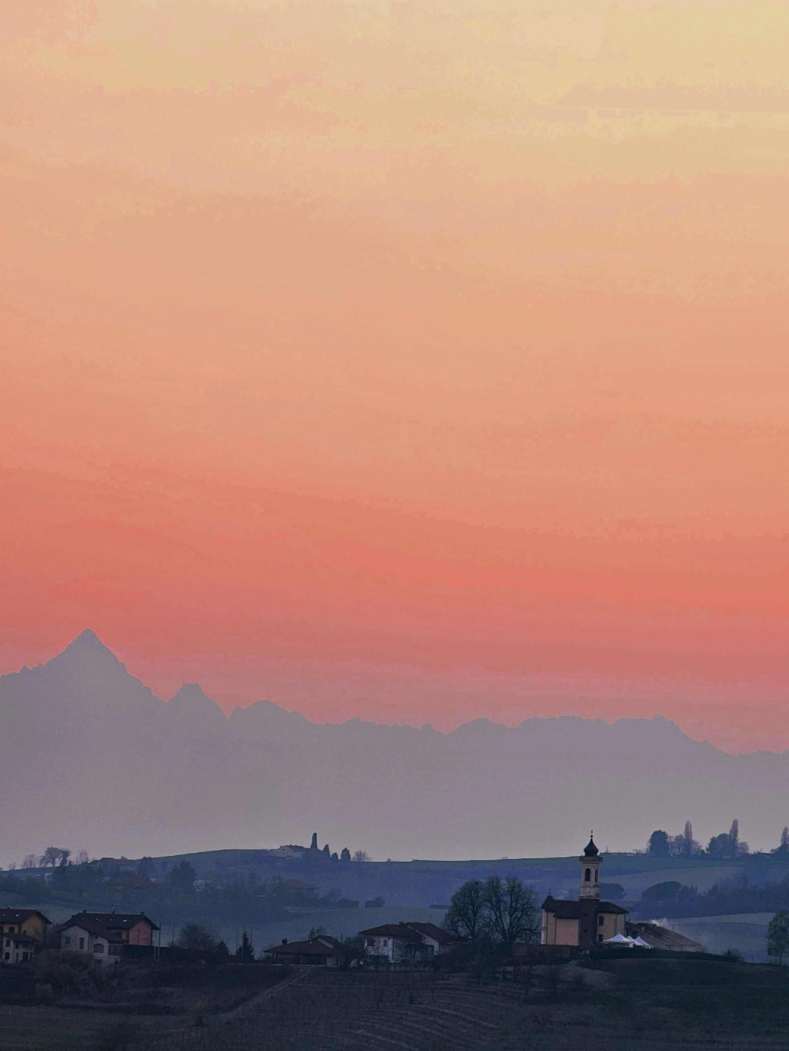 Soft Horizon Glow over a Quiet Village