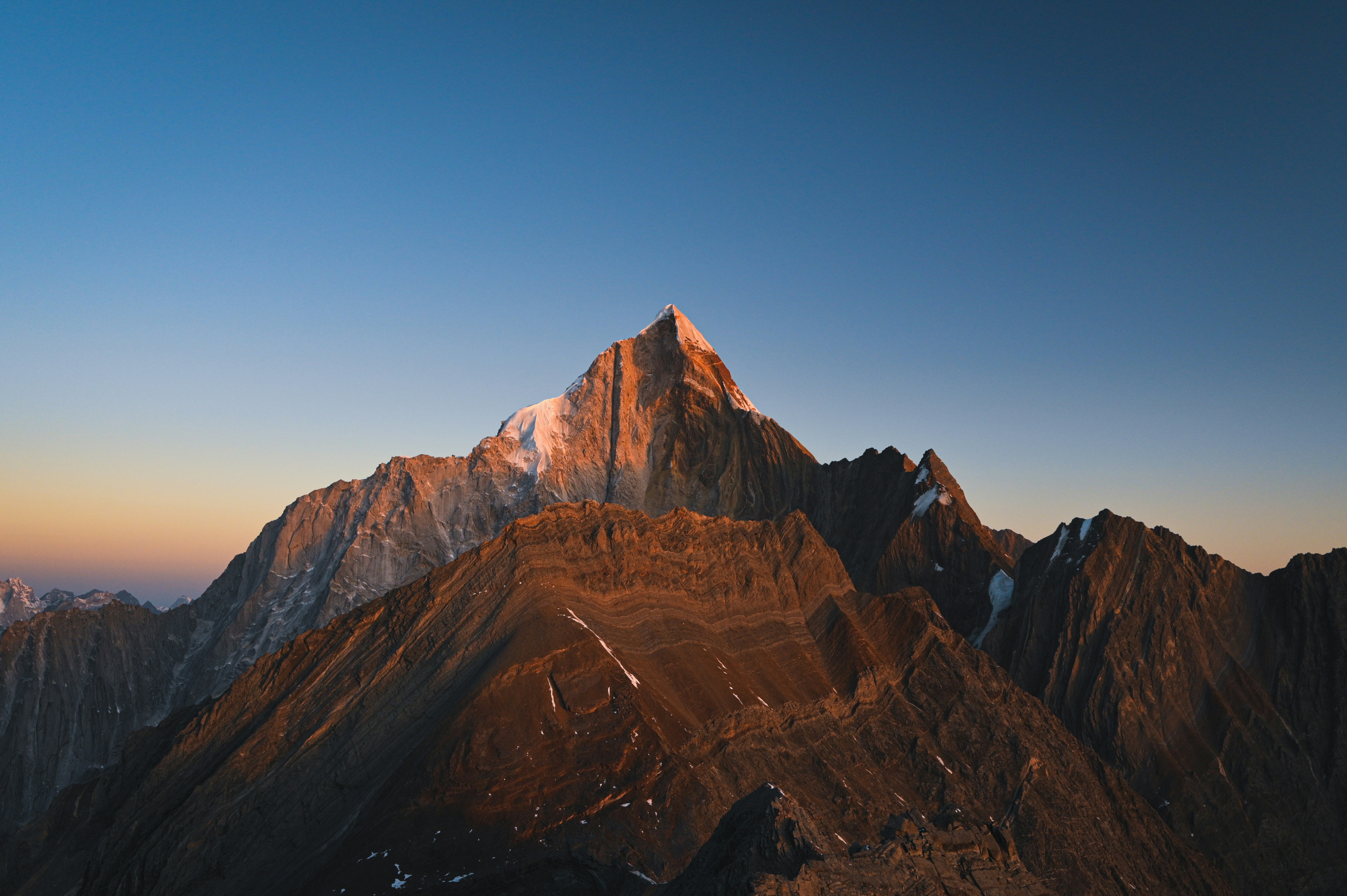 A view of the top of a mountain at sunset photo – Free Nature Image on ...