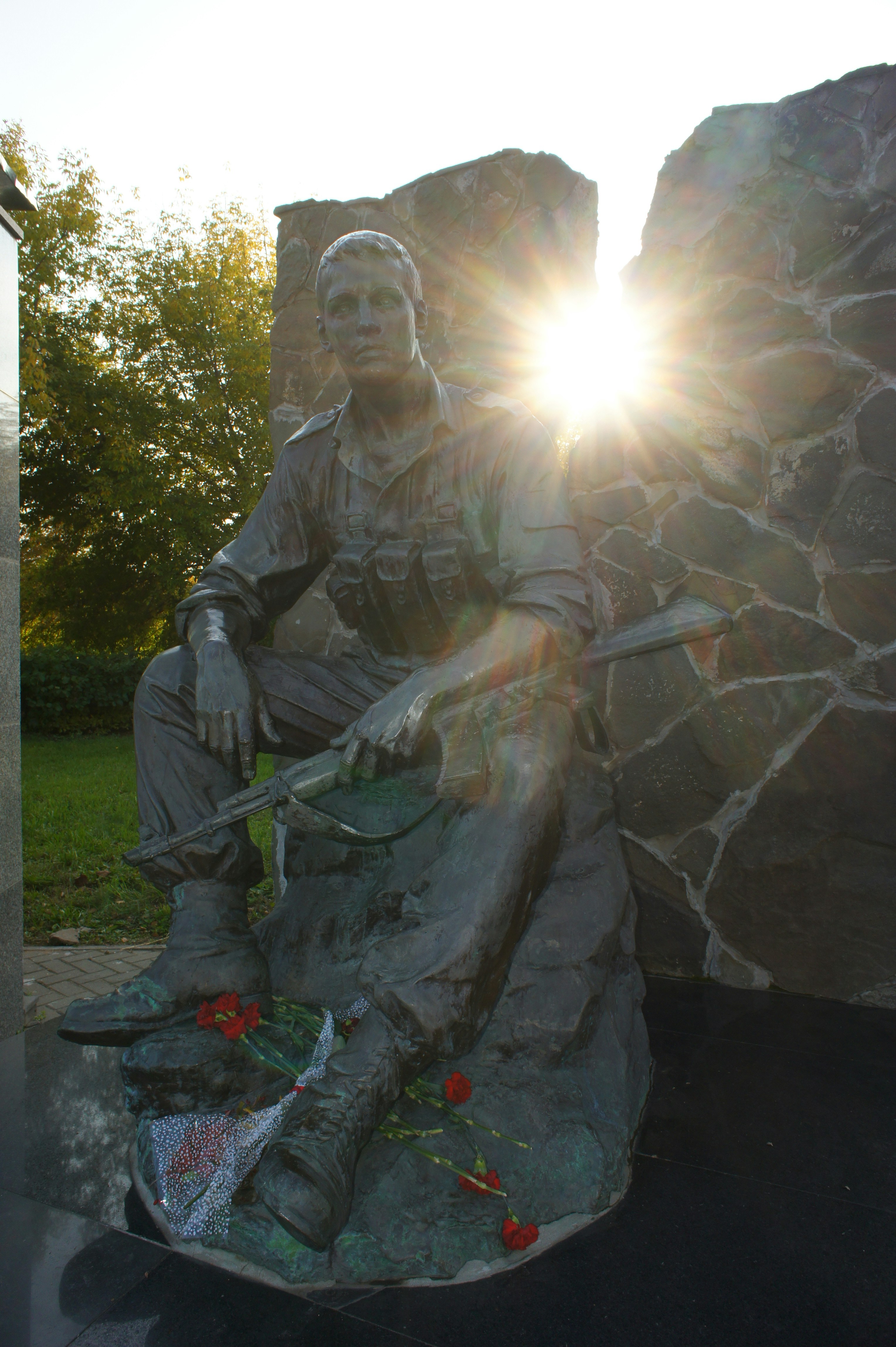 Sunburst Over the Memorial Soldier