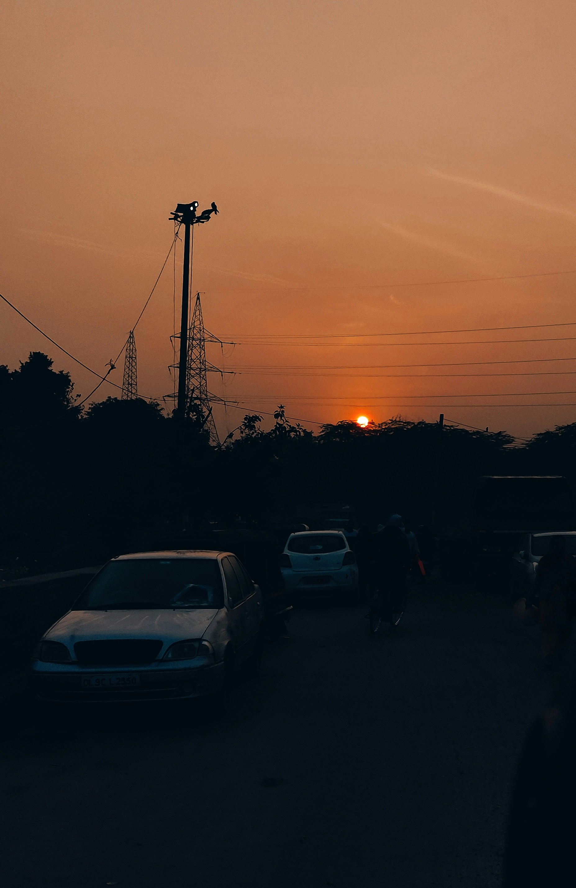 Sunset Over the Silent Parking Lot