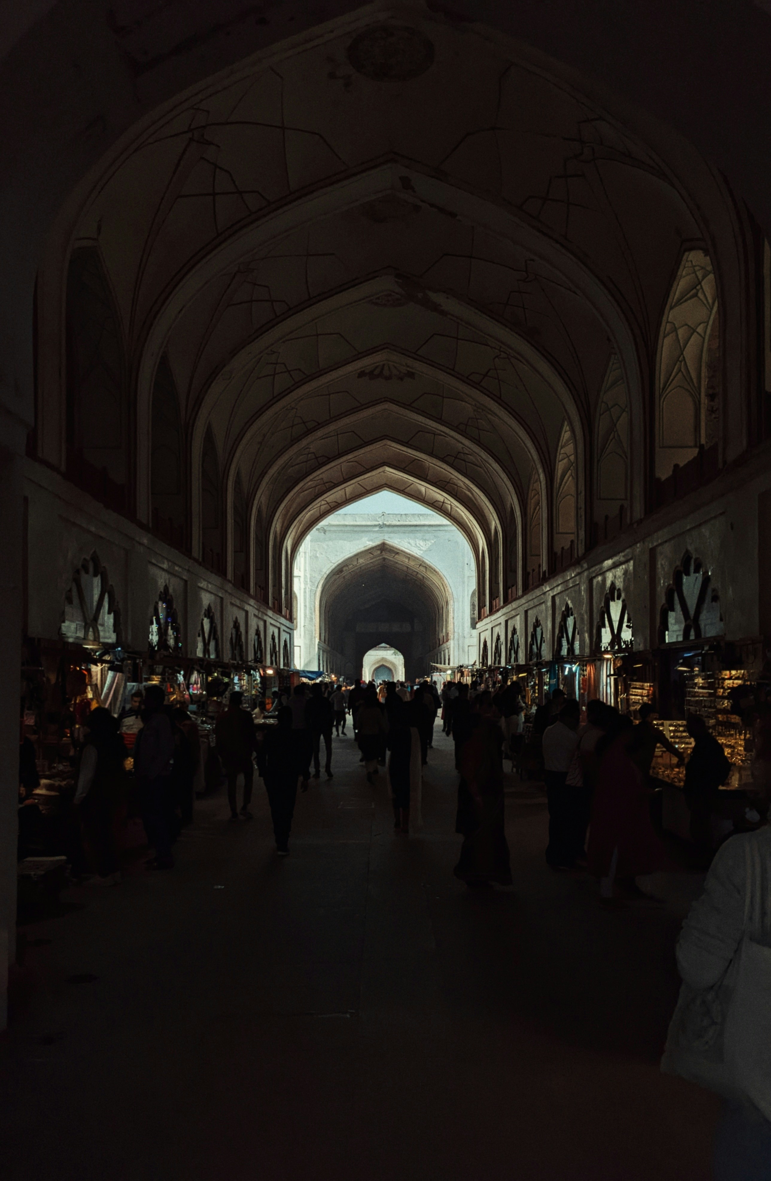 Toward the Light Through the Arched Bazaar Corridor