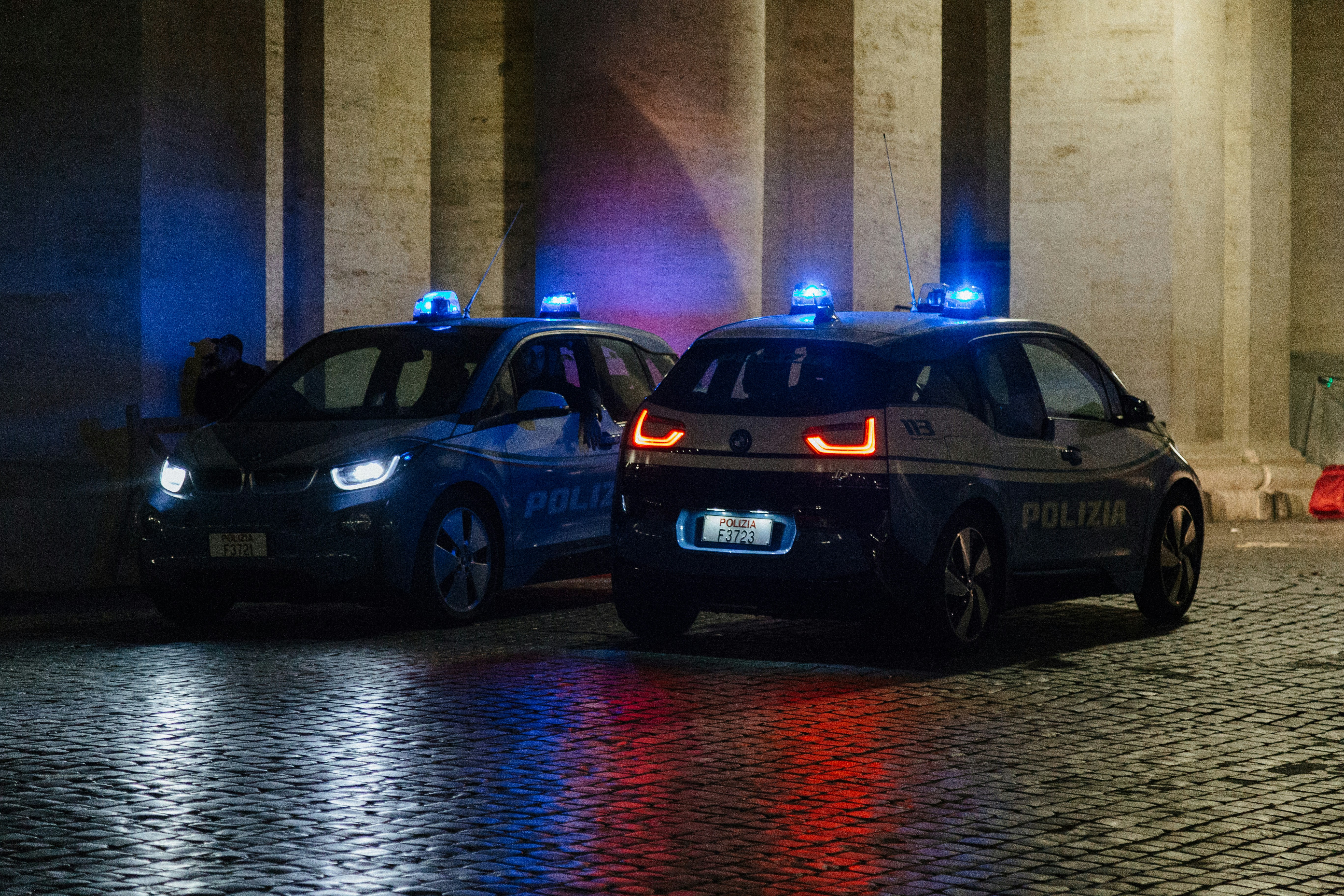 Evening Patrol Under Historic Arches