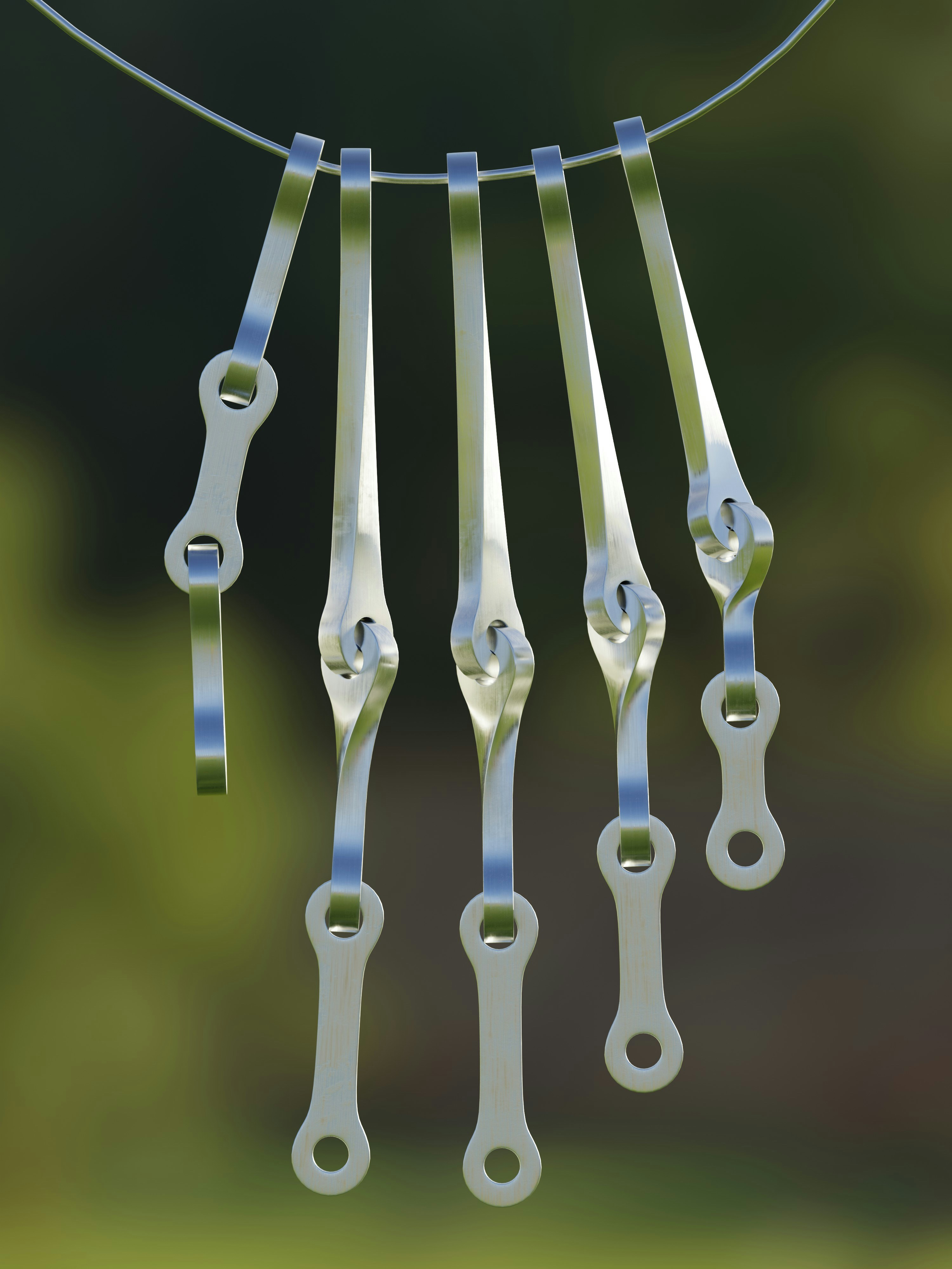 A bunch of scissors hanging from a clothes line photo – Free Render ...