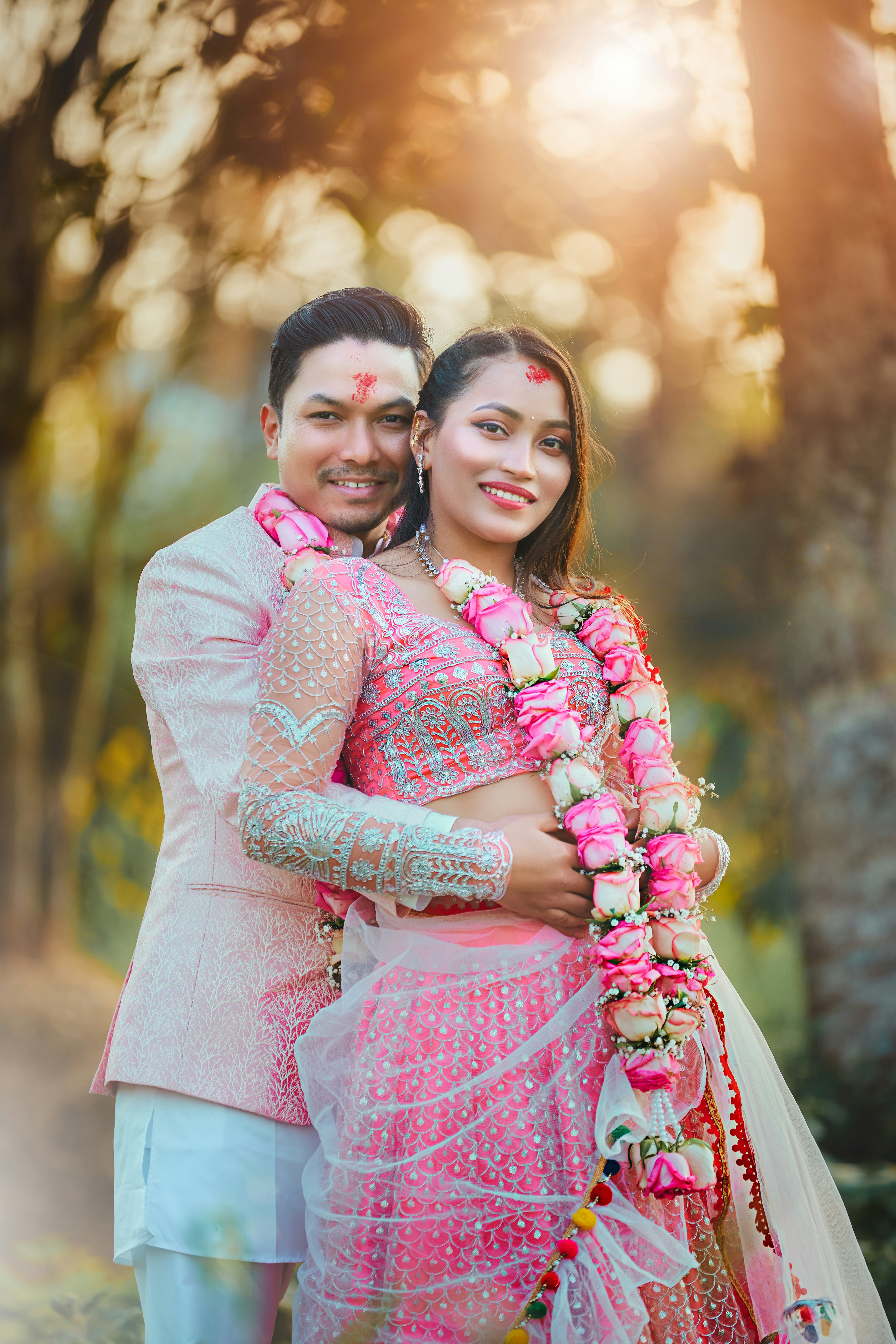 A bride and groom posing for a picture photo – Free Bride and groom ...