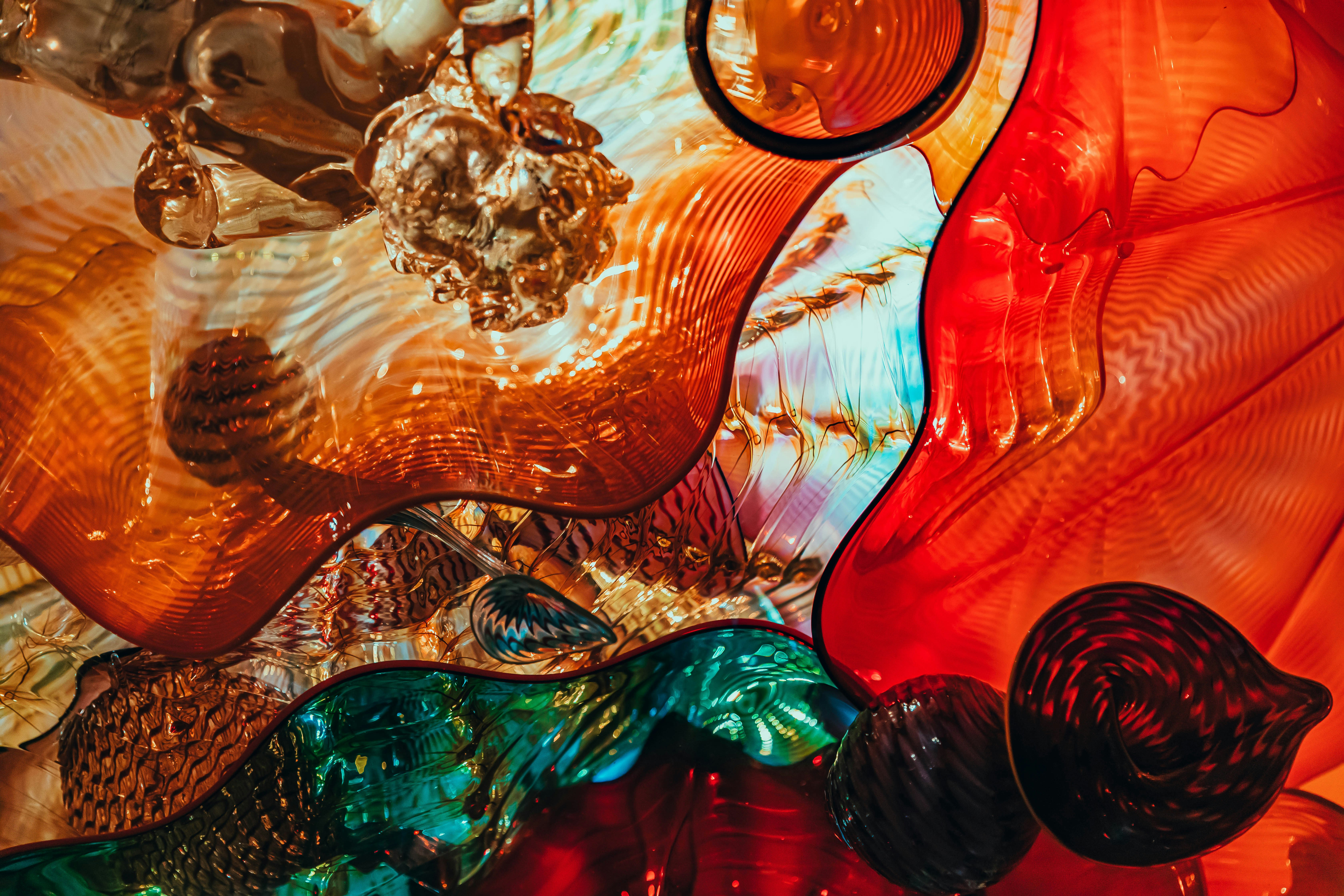 A close up of a colorful glass object photo – Free Seattle Image on ...