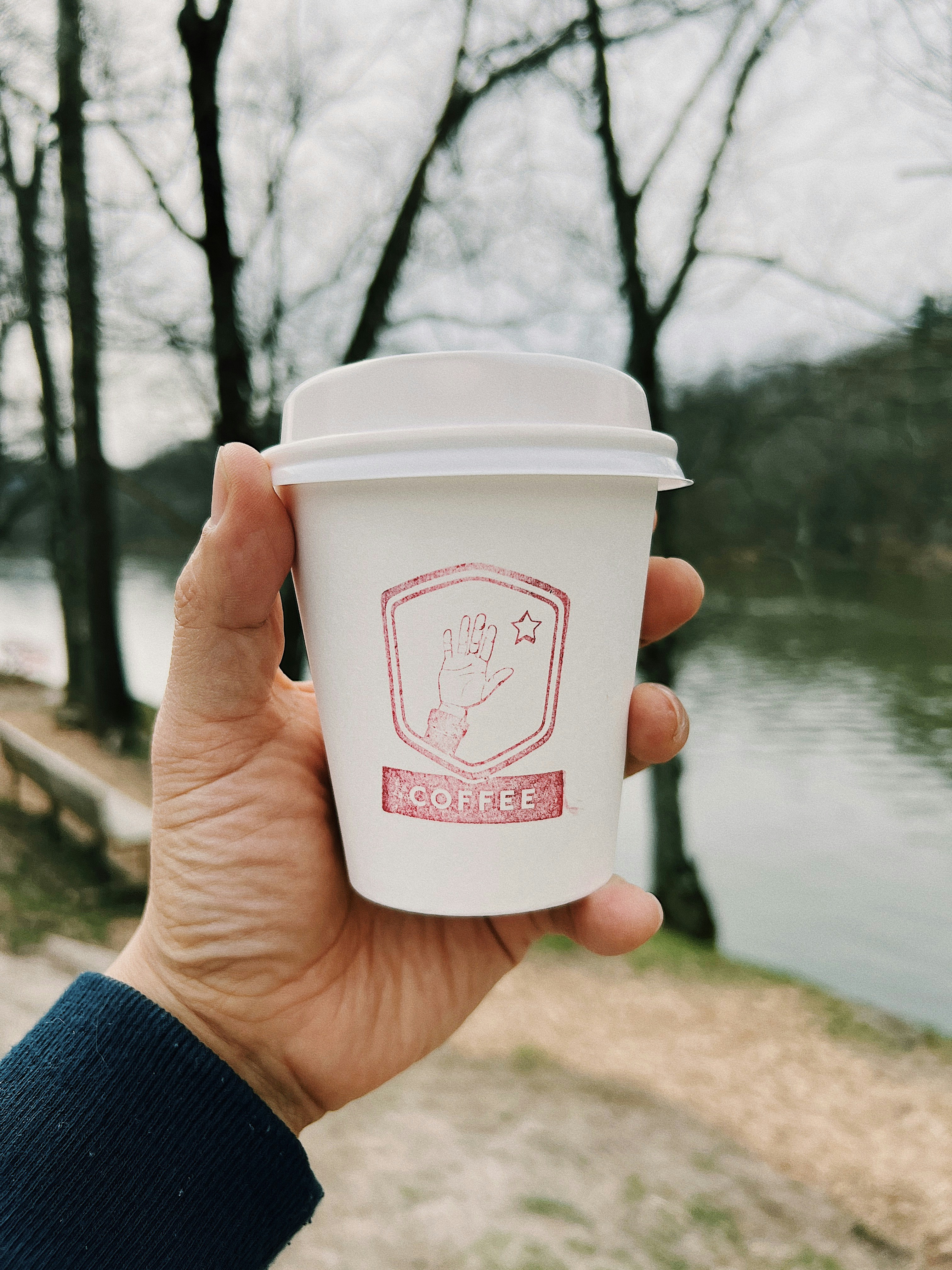 Cup of Calm by the Lake: A Hand-Held Moment