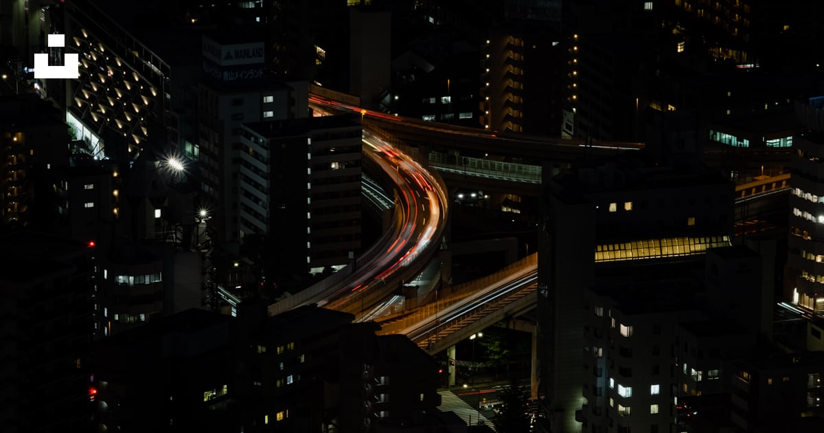 Foto zum Thema Eine Luftaufnahme einer Stadt bei Nacht – Kostenloses ... Foto zum Thema Eine Luftaufnahme einer Stadt bei Nacht – Kostenloses ...