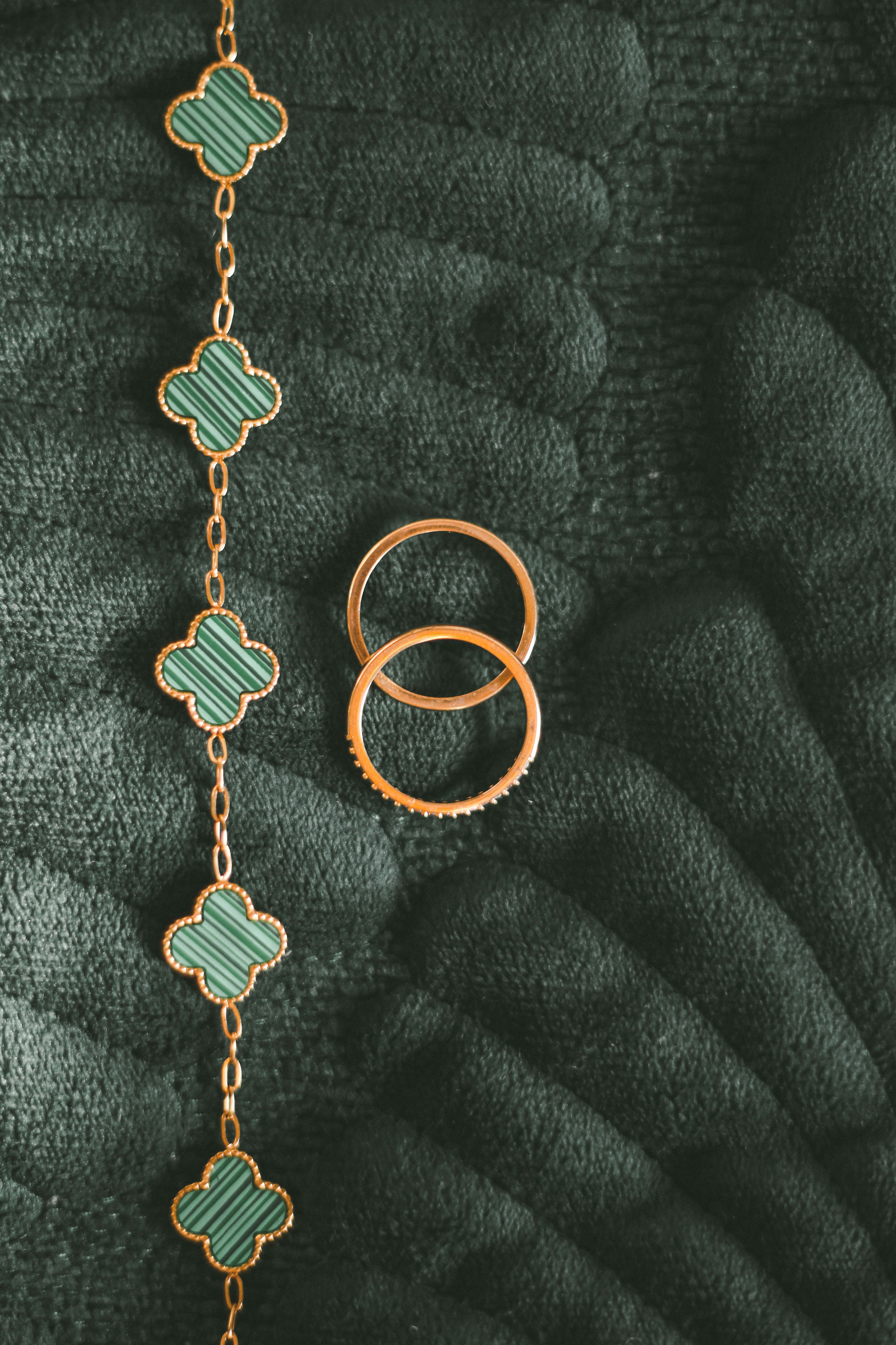 Copper Rings in Velvet Night: A Minimal Jewelry Study