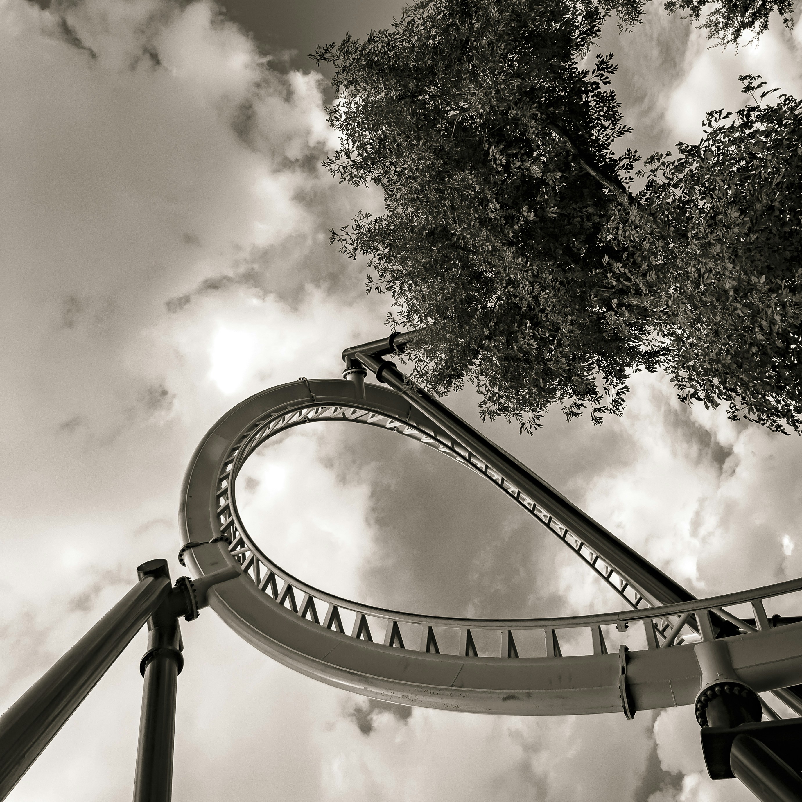 Roller Coaster Black And White