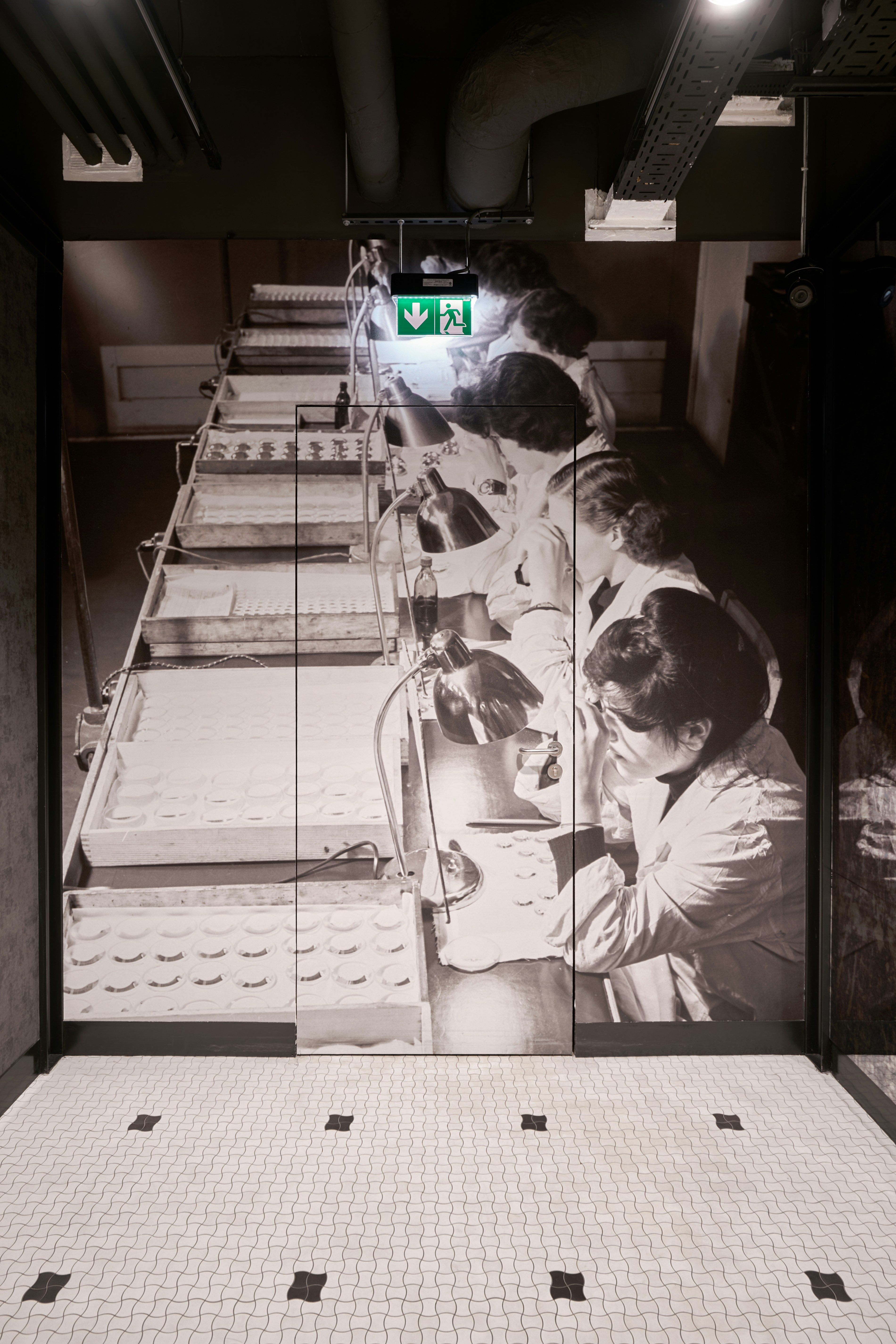 Behind-the-Glass Assembly: Faces Under Loupe Lamps