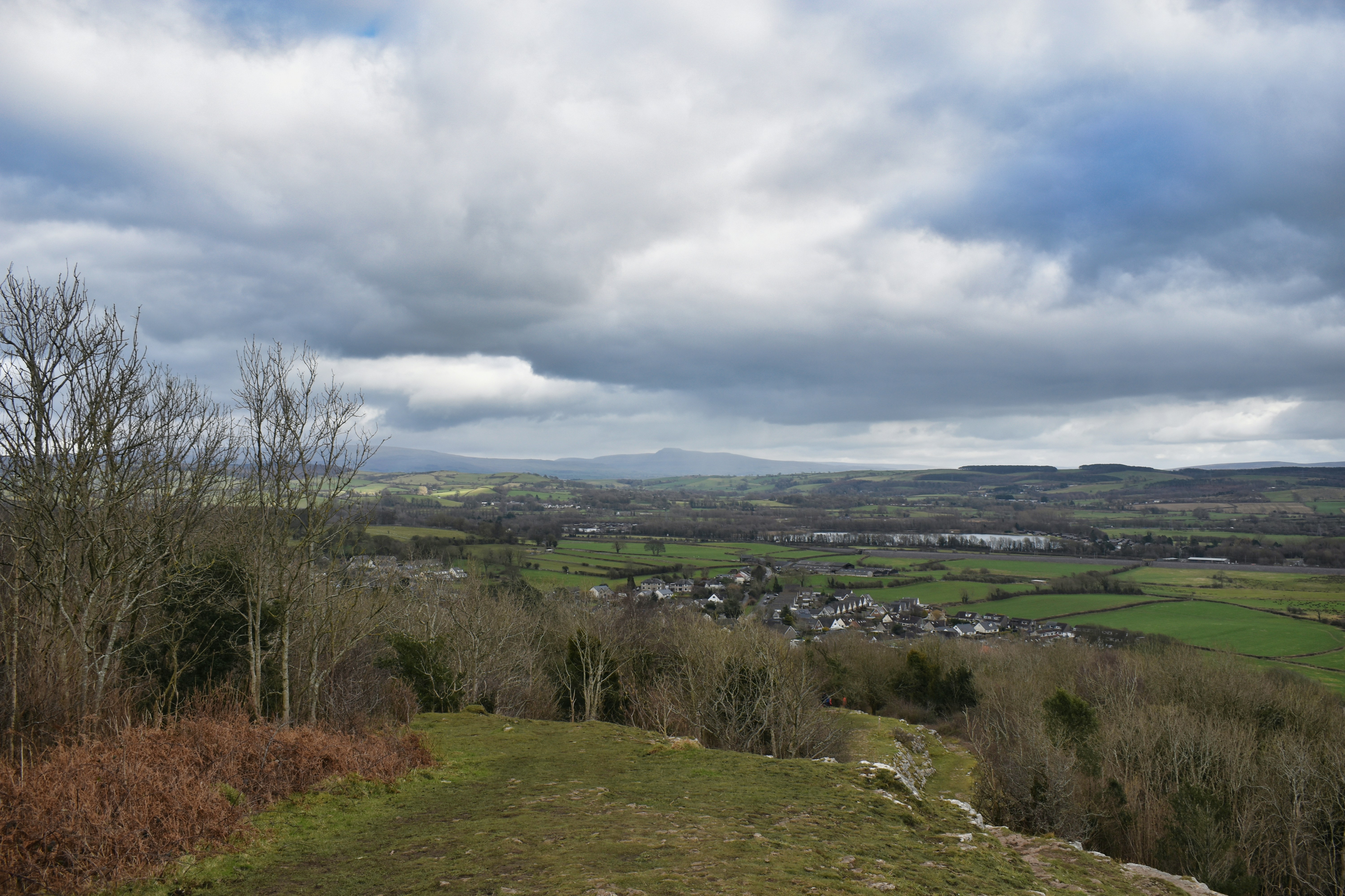 A view of the countryside from the top of a hill photo – Free Warton ...