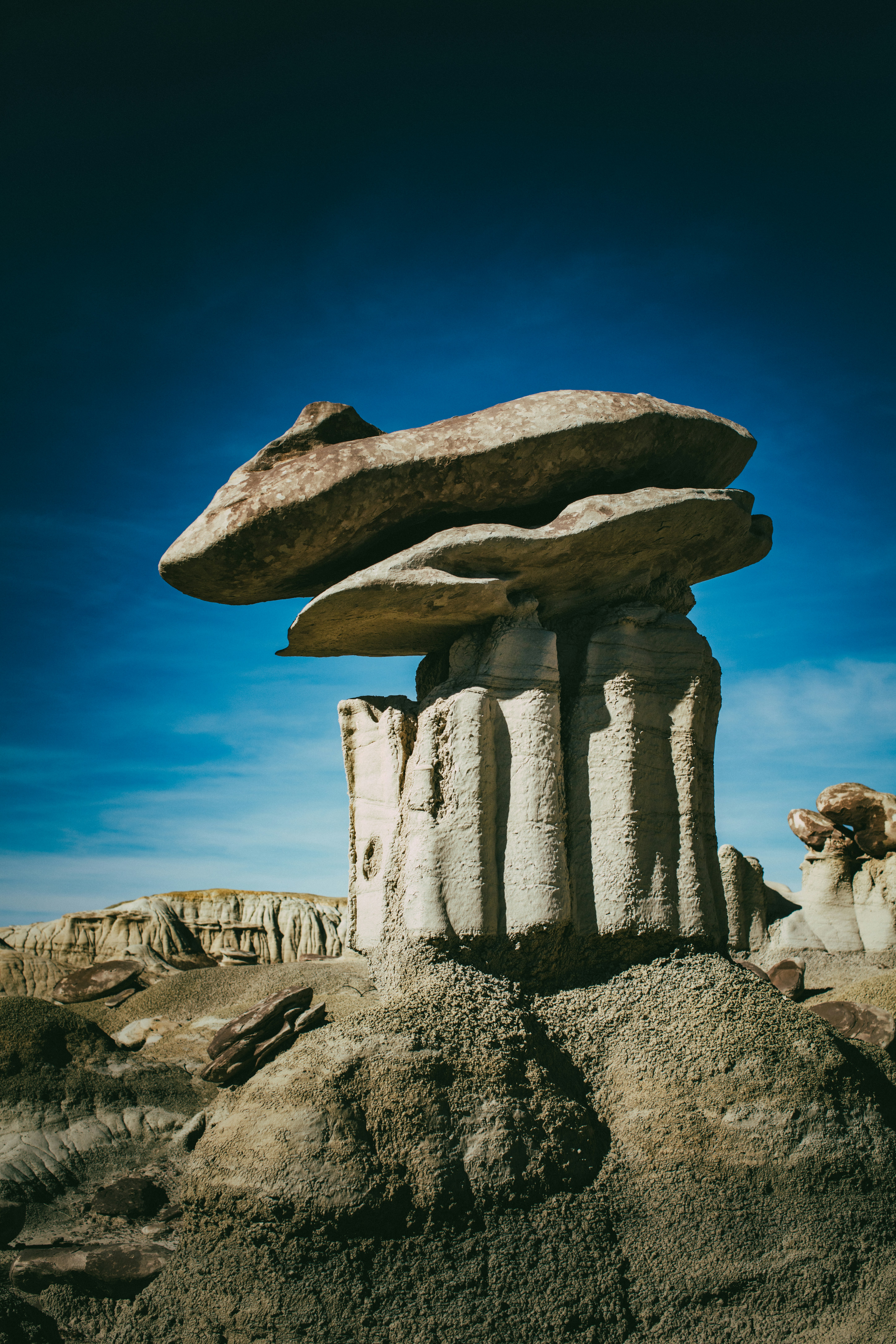 Desert Acropolis: A Balanced Hoodoo Beneath a Cobalt Sky