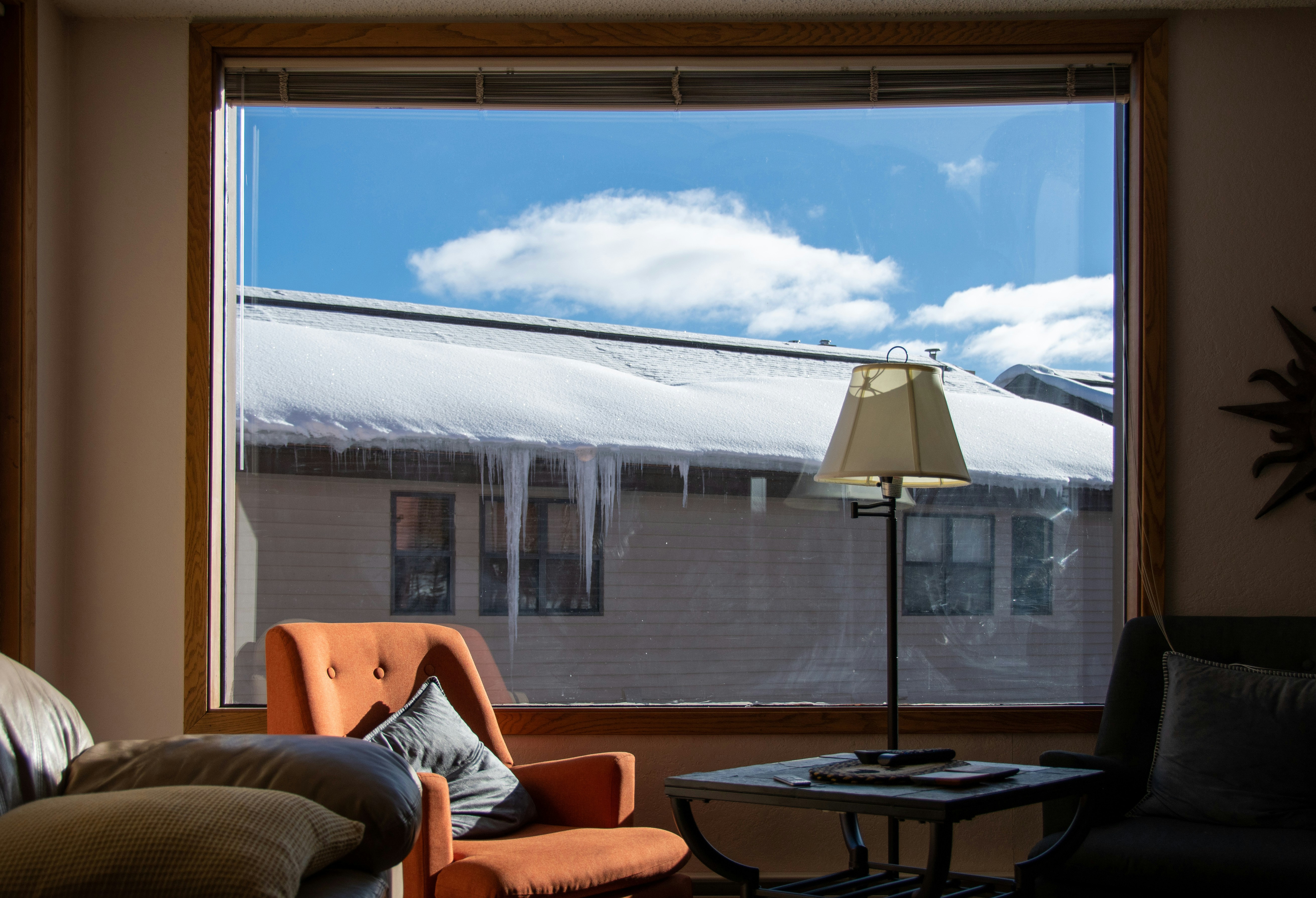 Warm Nook Under a Snow-Cleared Window