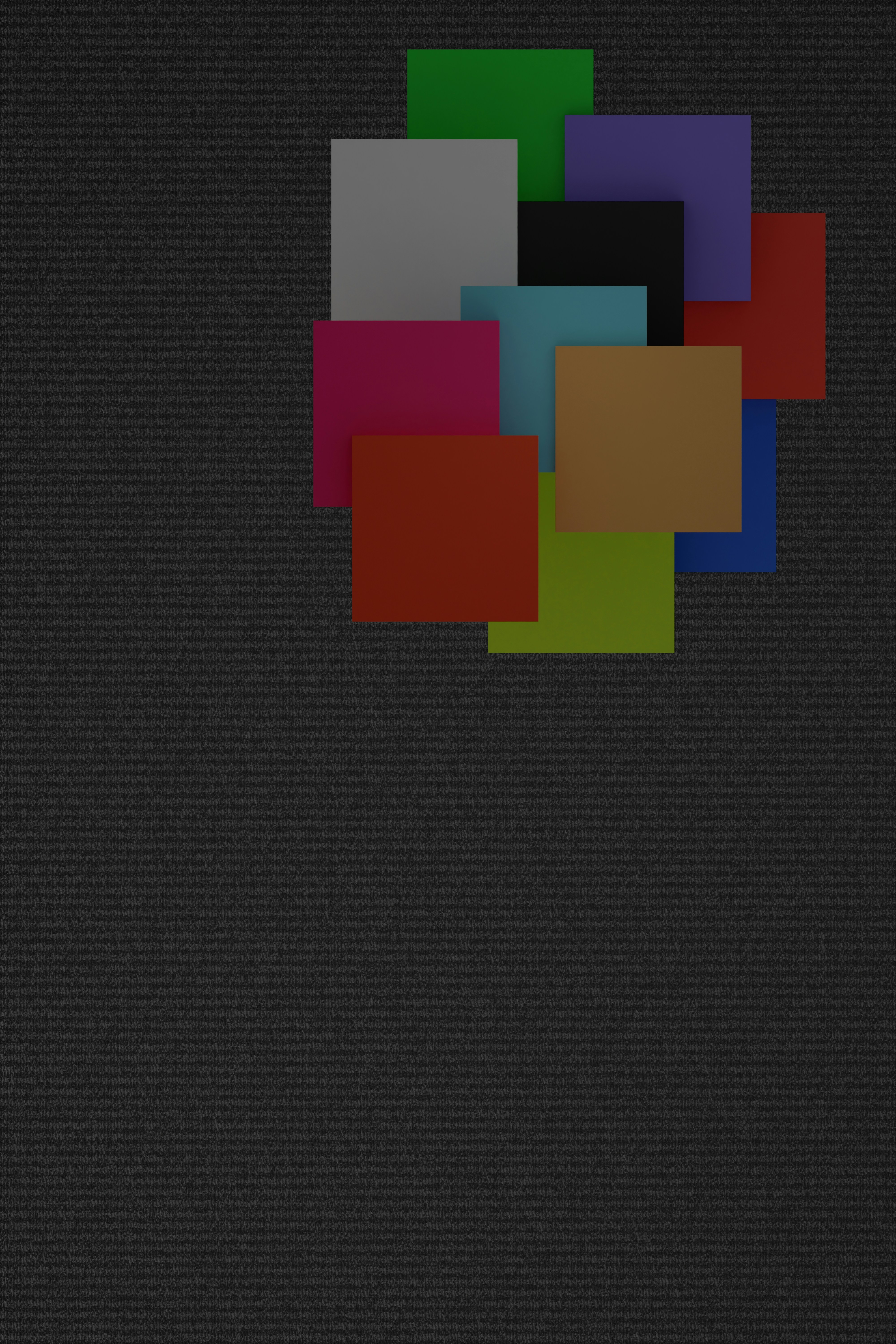 A black background with a bunch of different colored squares photo ...