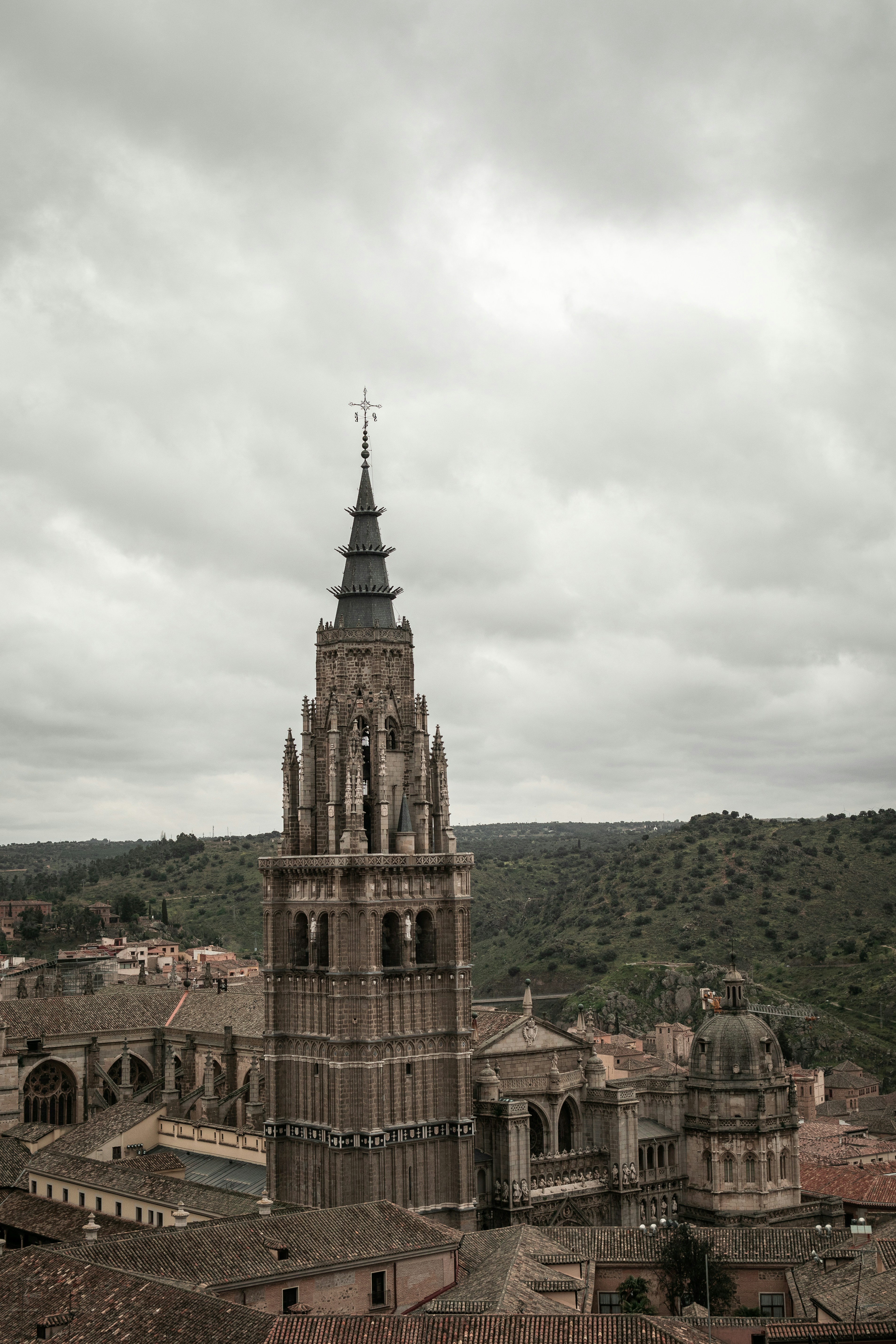 Gothic Spire Rising Over a Terracotta City