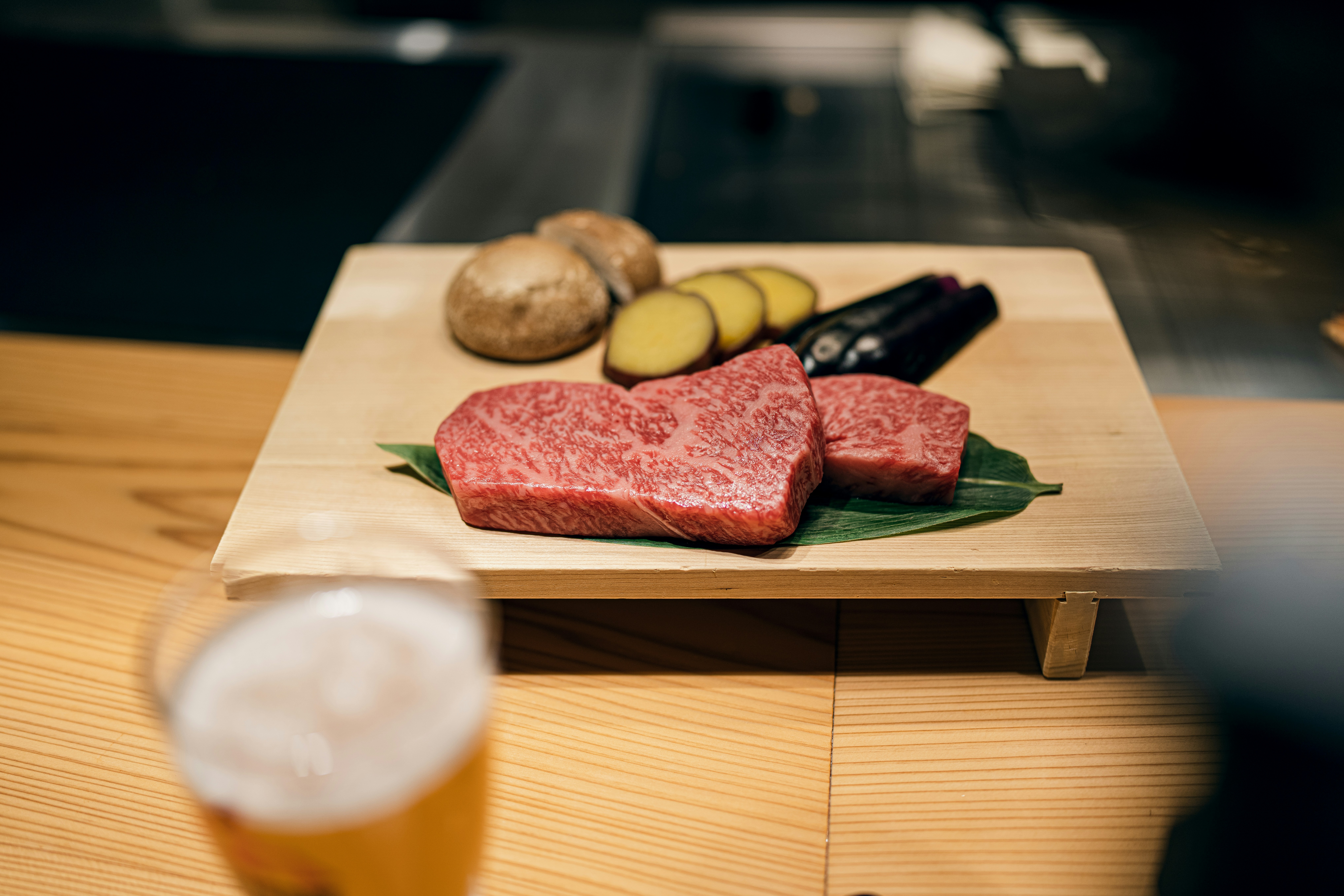 Prime Cut on a Wooden Stage
