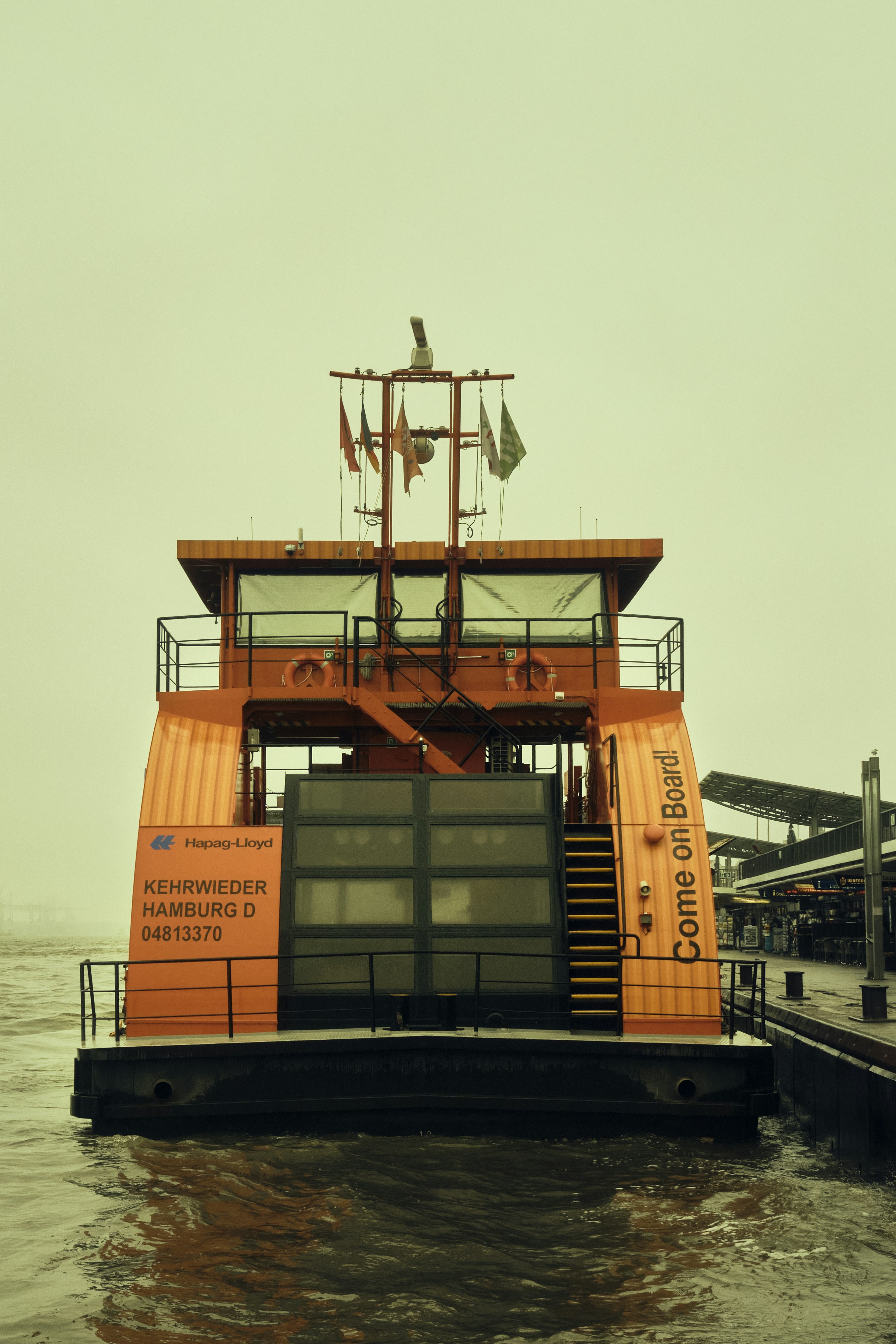 Dockside Orange: The Ferry on the Waterfront