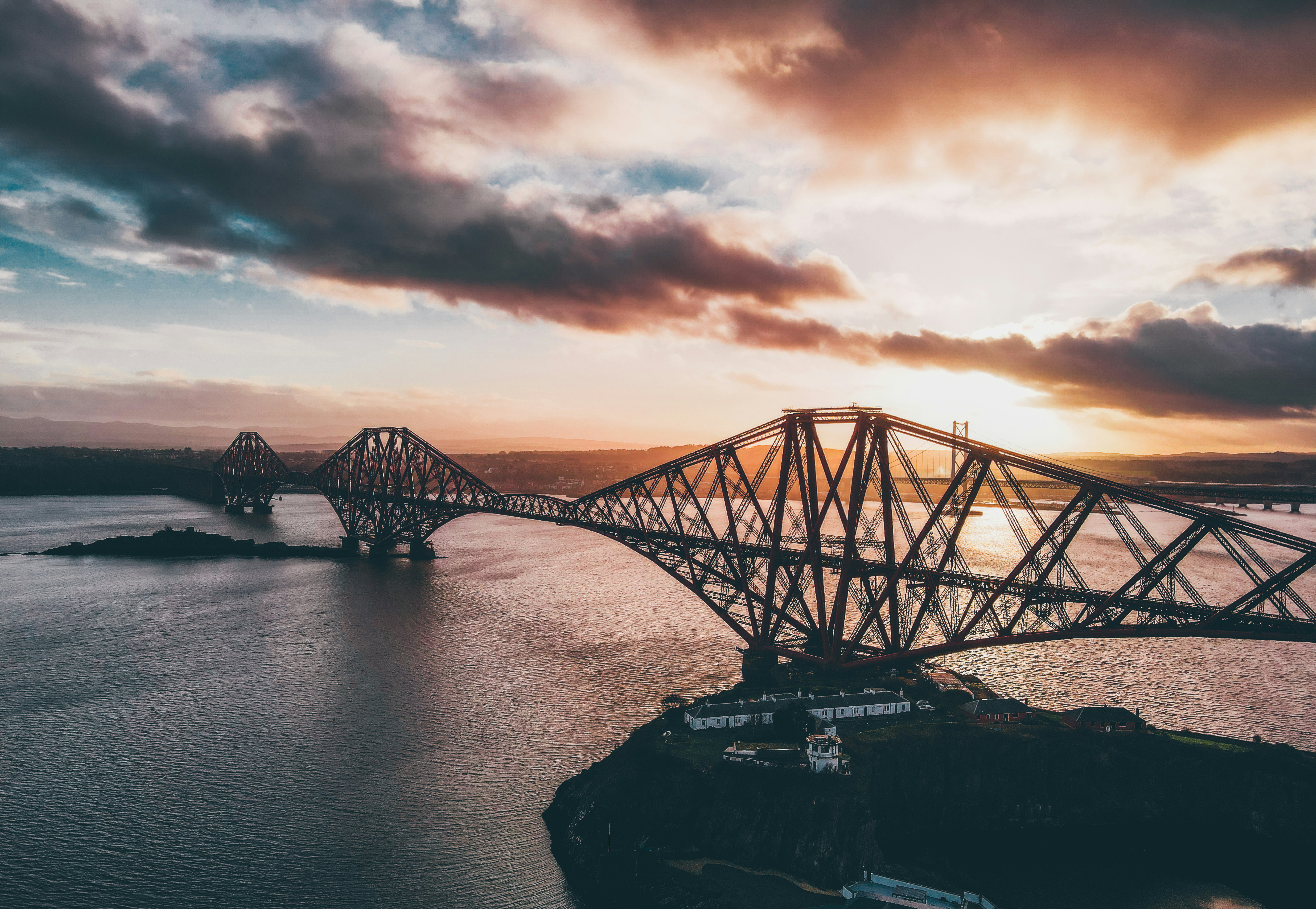 A large bridge spanning over a large body of water photo – Free Forth ...