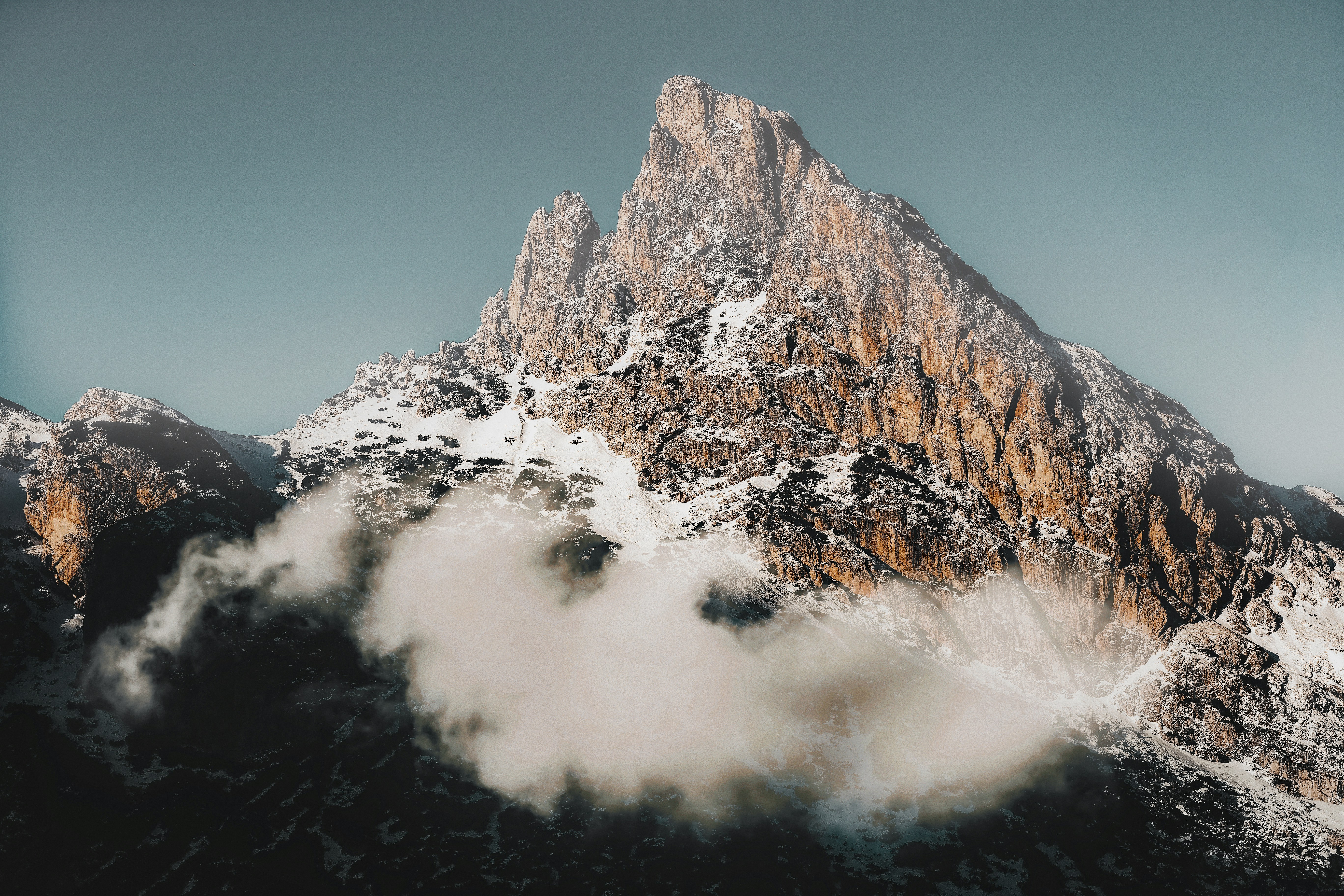 A very tall mountain with a lot of snow on it photo – Free Mountain ...