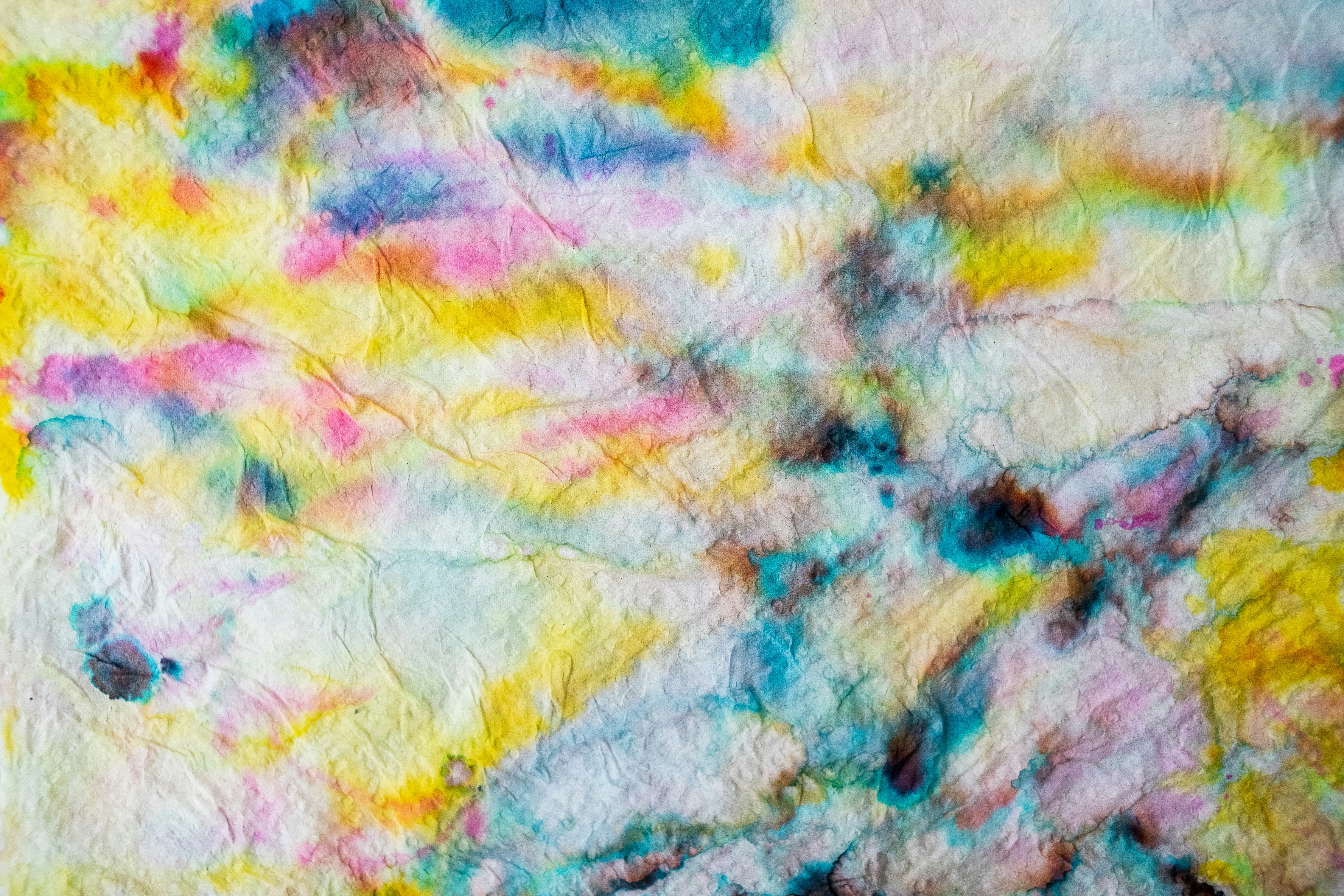 A painting with a lot of colors on it photo – Free Acuarela Image on ...