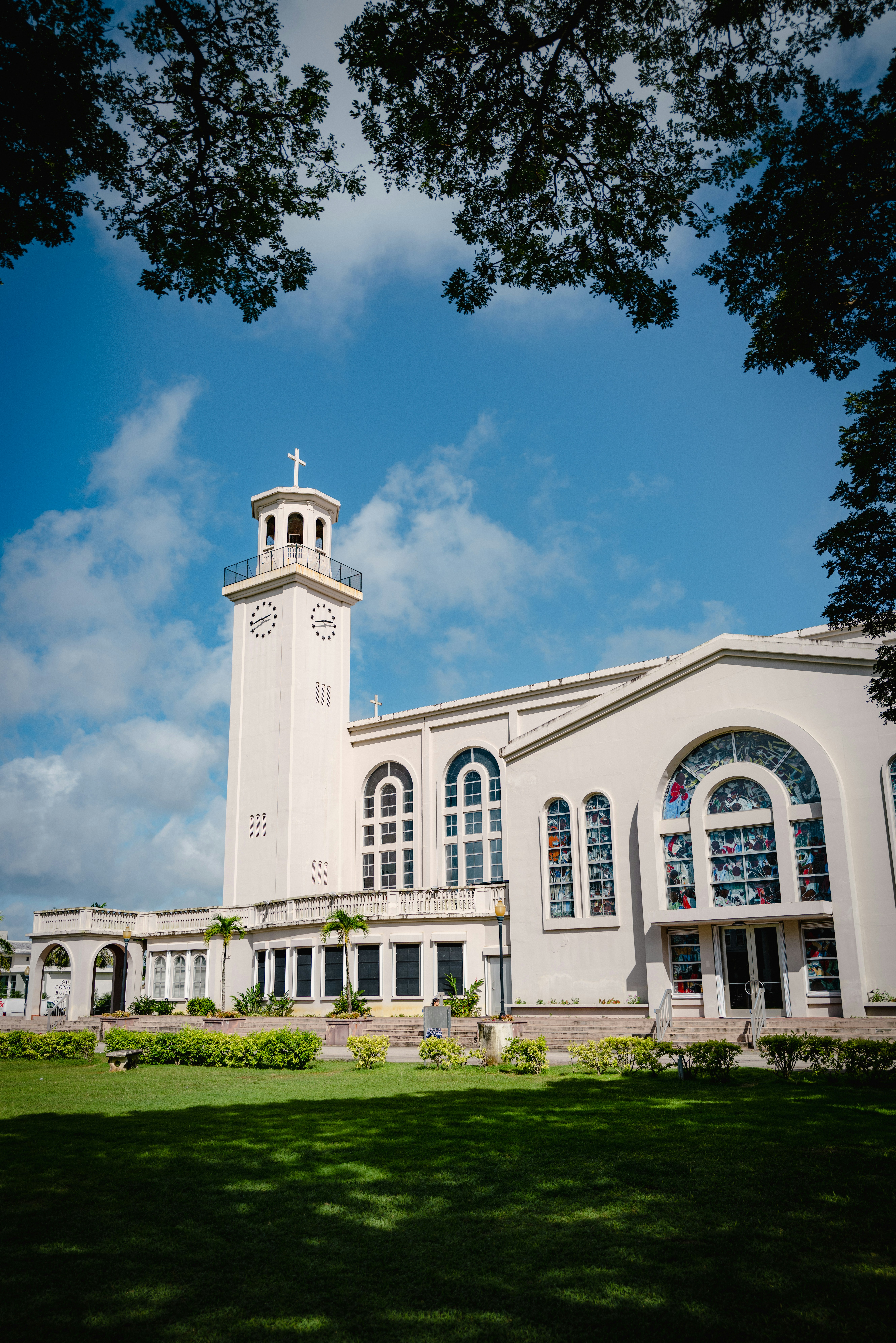 Towering Quiet: A White Church Under a Caribbean Sky