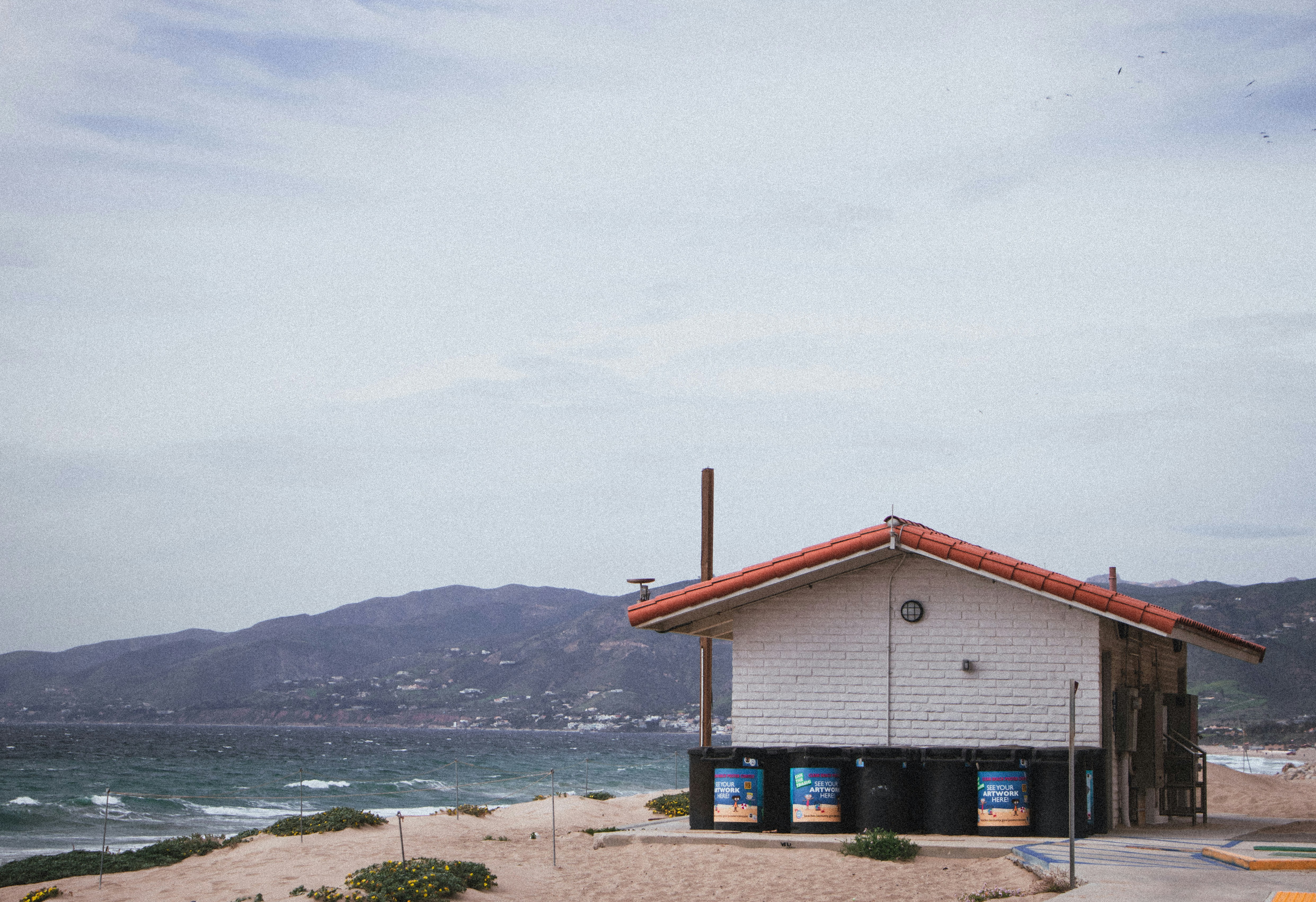 Lifeguard Hut on Quiet Seashore