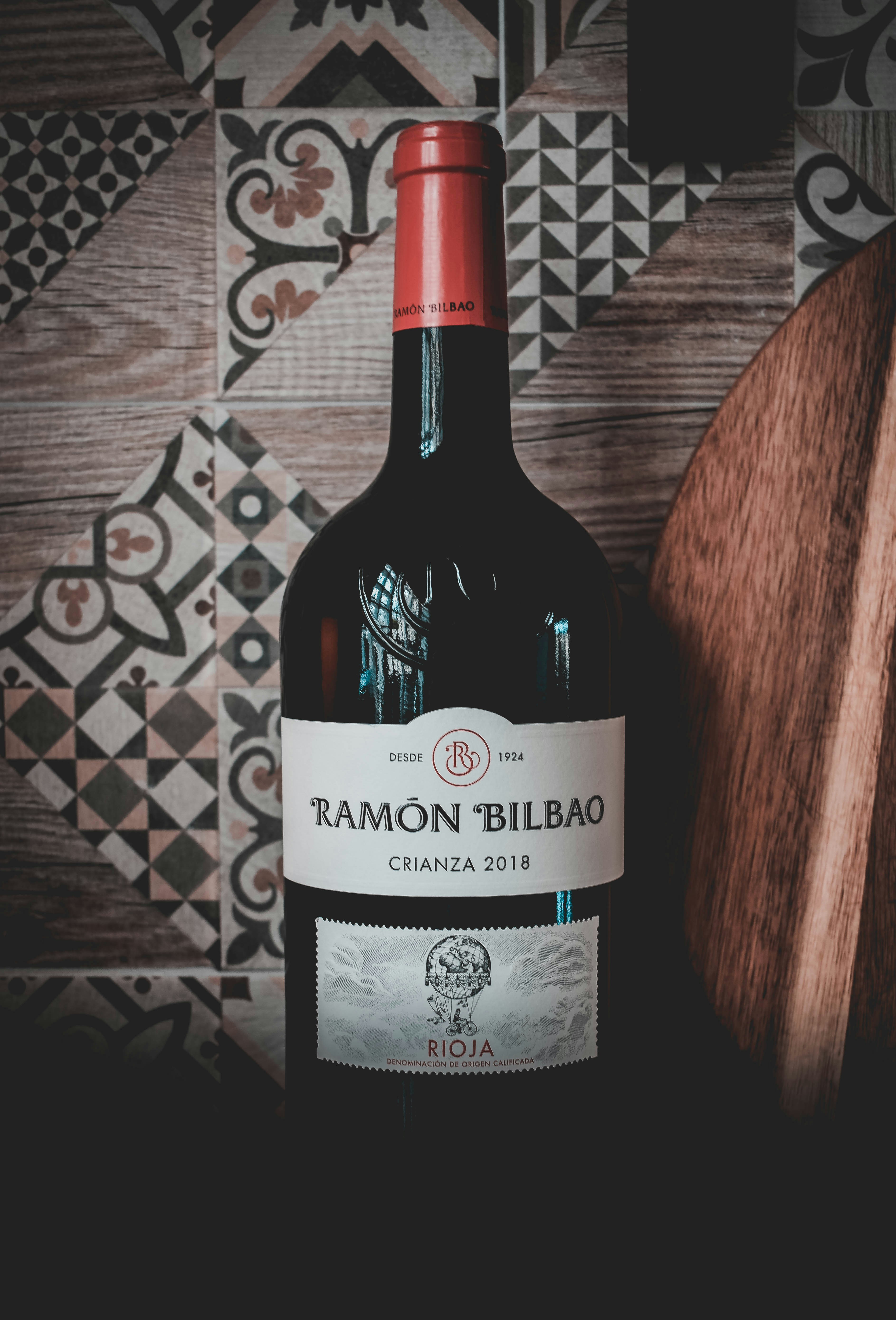 Rioja Red on a Tile Mosaic: Ramón Bilbao Crianza 2018