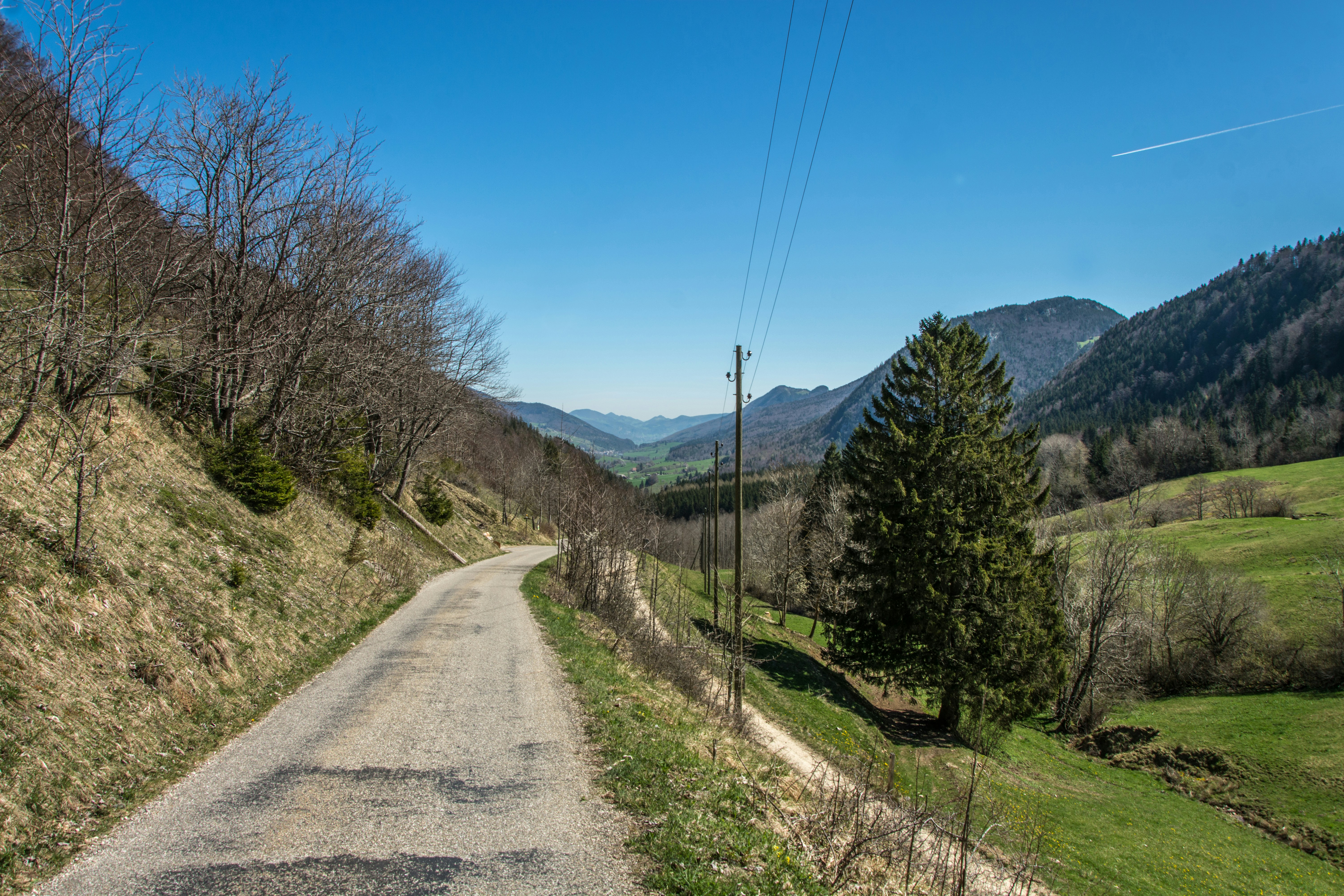 Un chemin de terre au milieu d’une vallée verdoyante photo – Photo ...